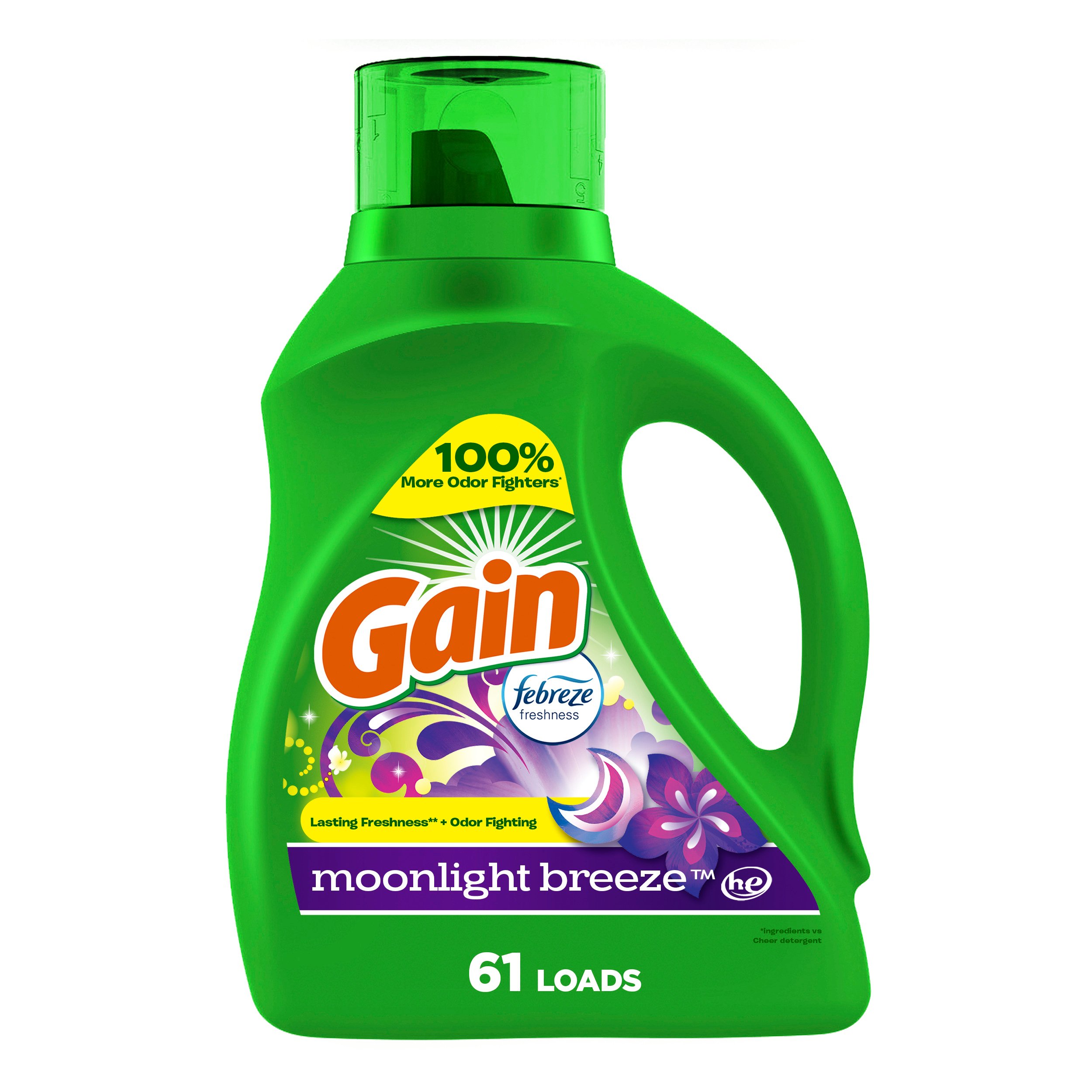 Gain + Aroma Boost HE Liquid Laundry Detergent, 61 Loads - Moonlight ...