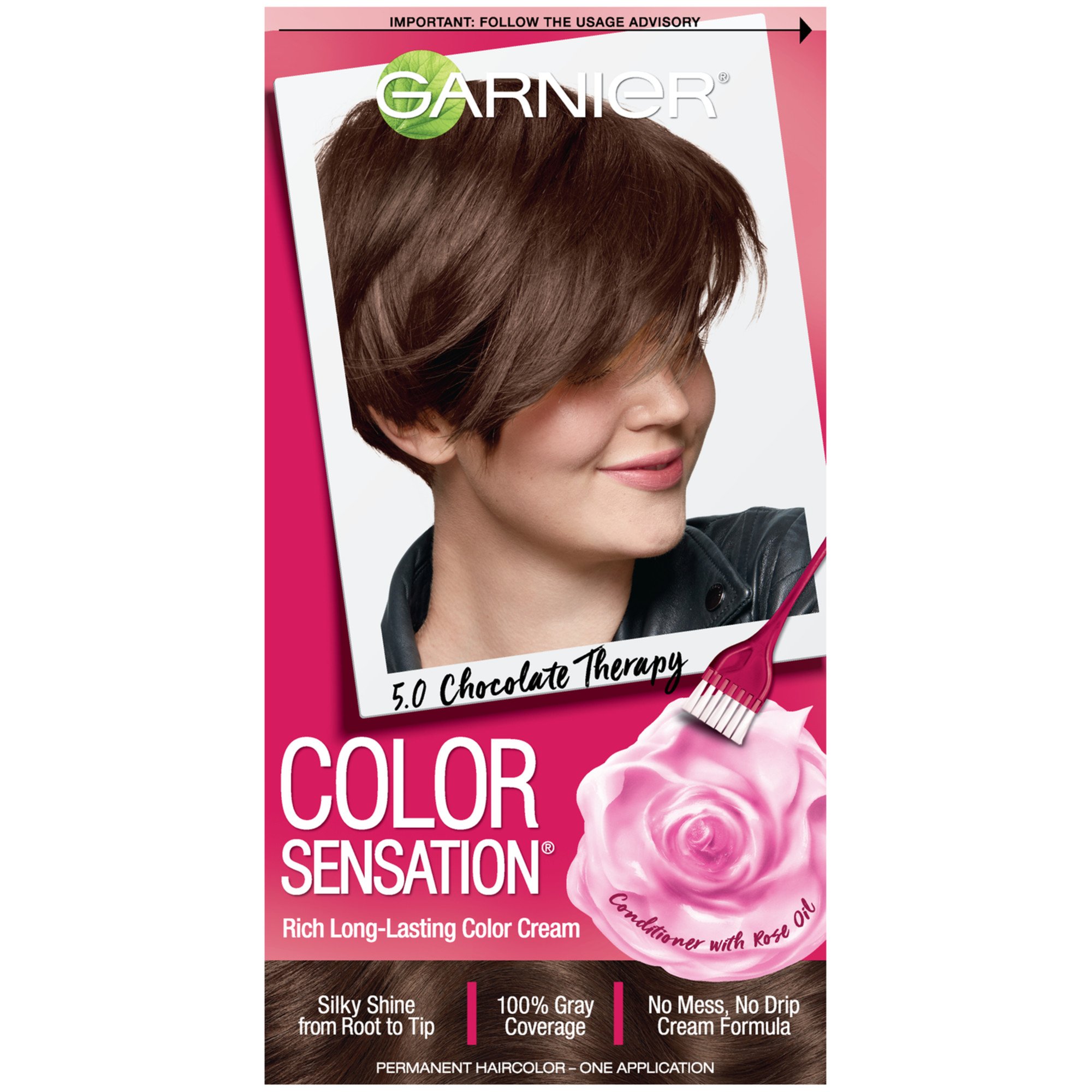 Garnier Color Sensation Hair Color Cream 5.0 Chocolate Therapy (Medium ...