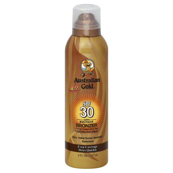 Australian Gold SPF 30 Continuous Spray With Bronzer - Shop Bath & Skin ...