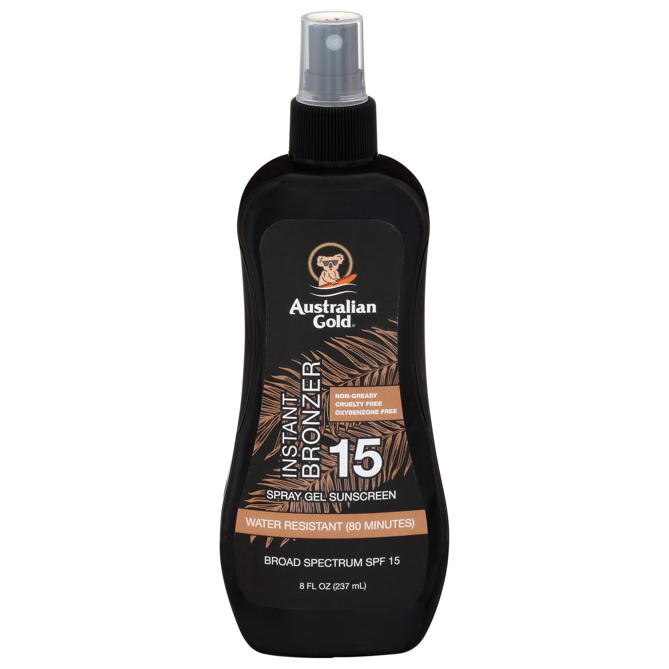 Australian Gold Instant Bronzer Spray Gel Sunscreen SPF 15 - Shop Bath ...