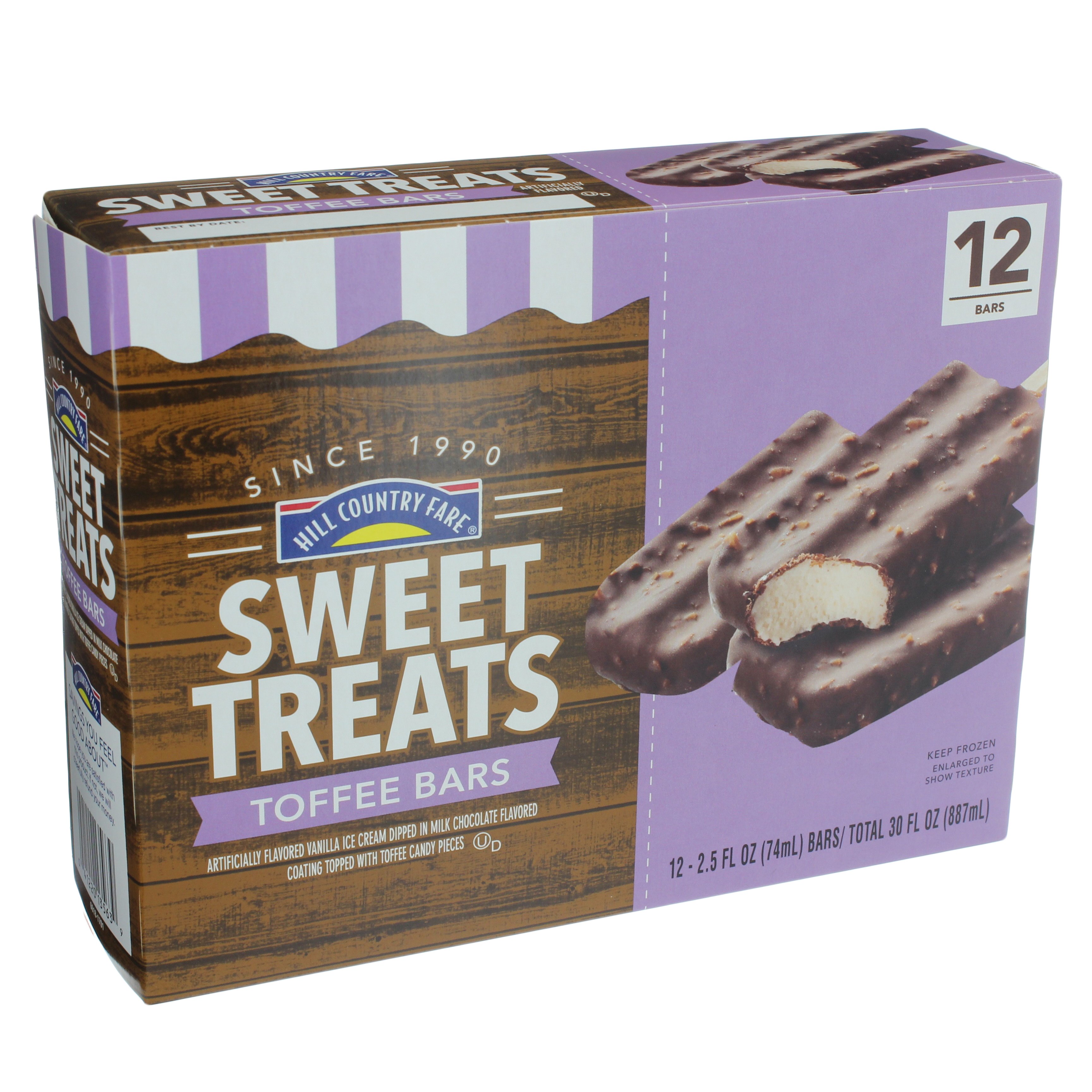 Hill Country Fare Sweet Treats Toffee Ice Cream Bars - Shop Ice Cream ...