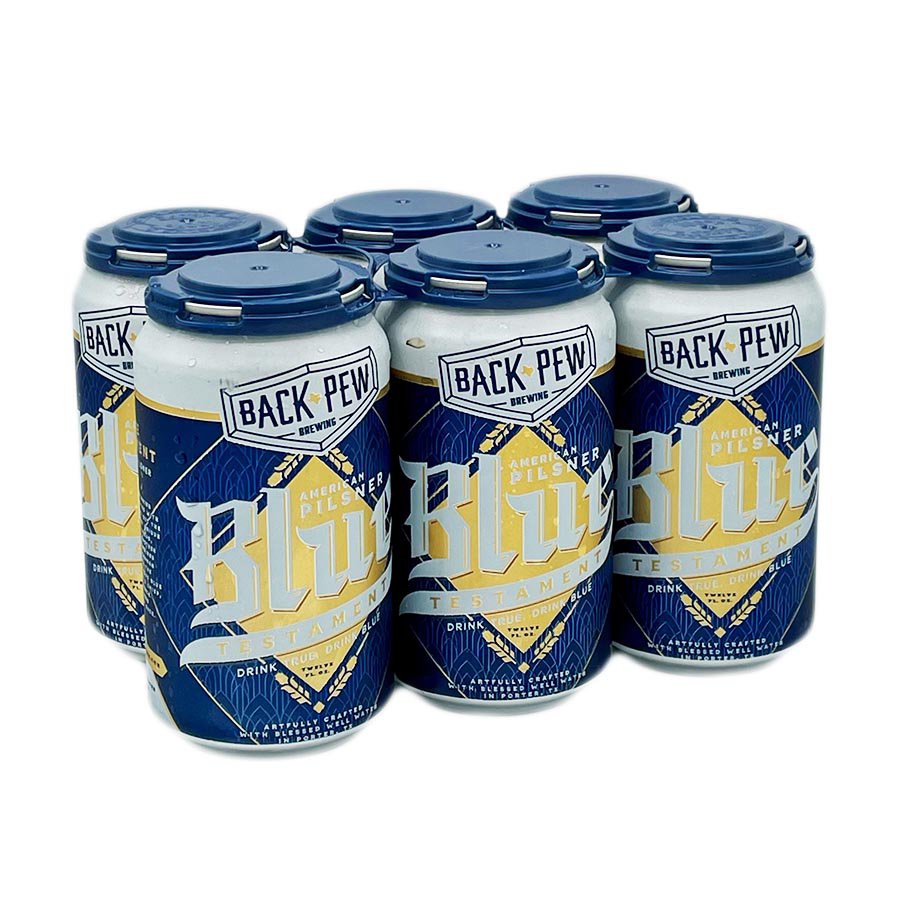 Back Pew Brewing Blue Testament American Pilsner 12 oz Cans - Shop Beer ...