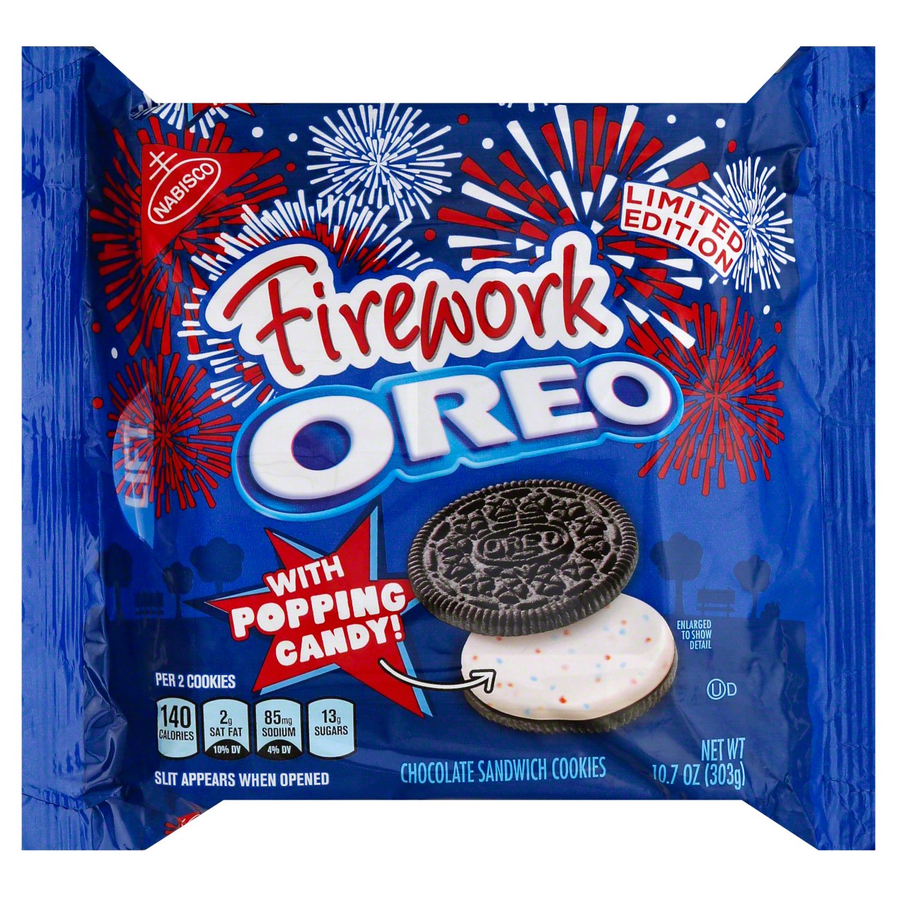Nabisco Oreo Firework Sandwich Cookies - Shop Cookies at H-E-B