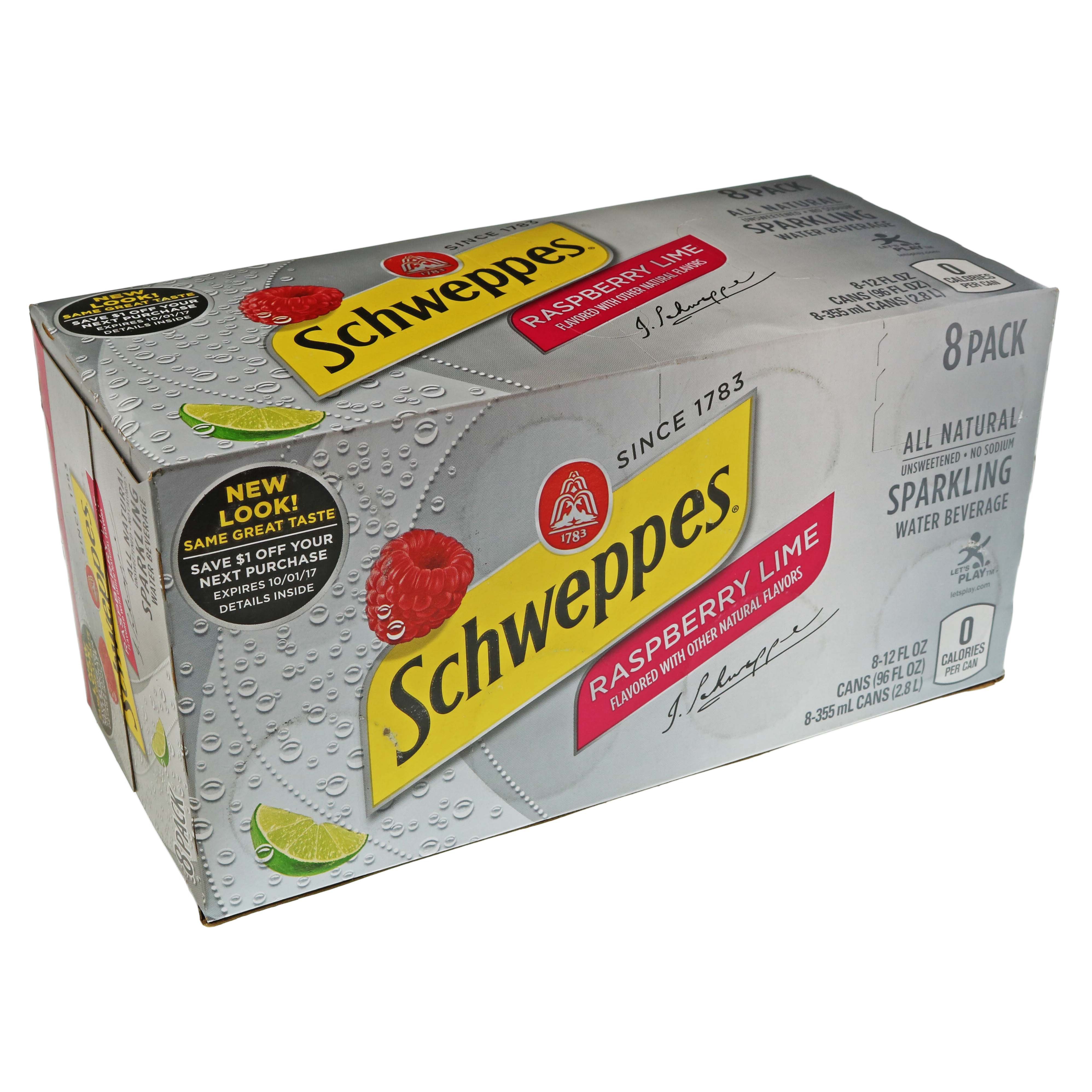 Schweppes Raspberry Lime Sparkling Water - Shop Water at H-E-B