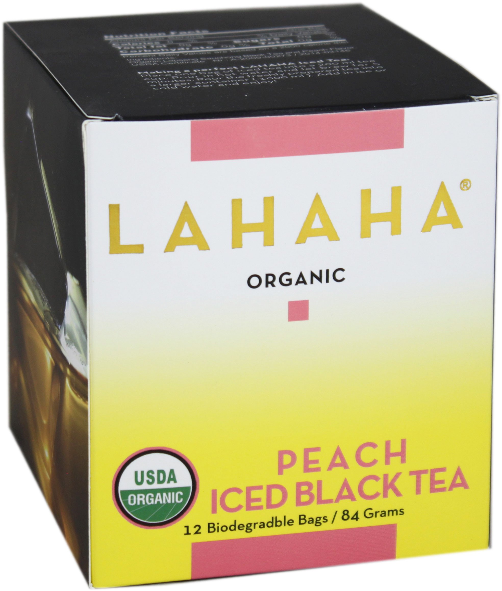Lahaha Organic Black Iced Tea Natural Peach - Shop Tea at H-E-B