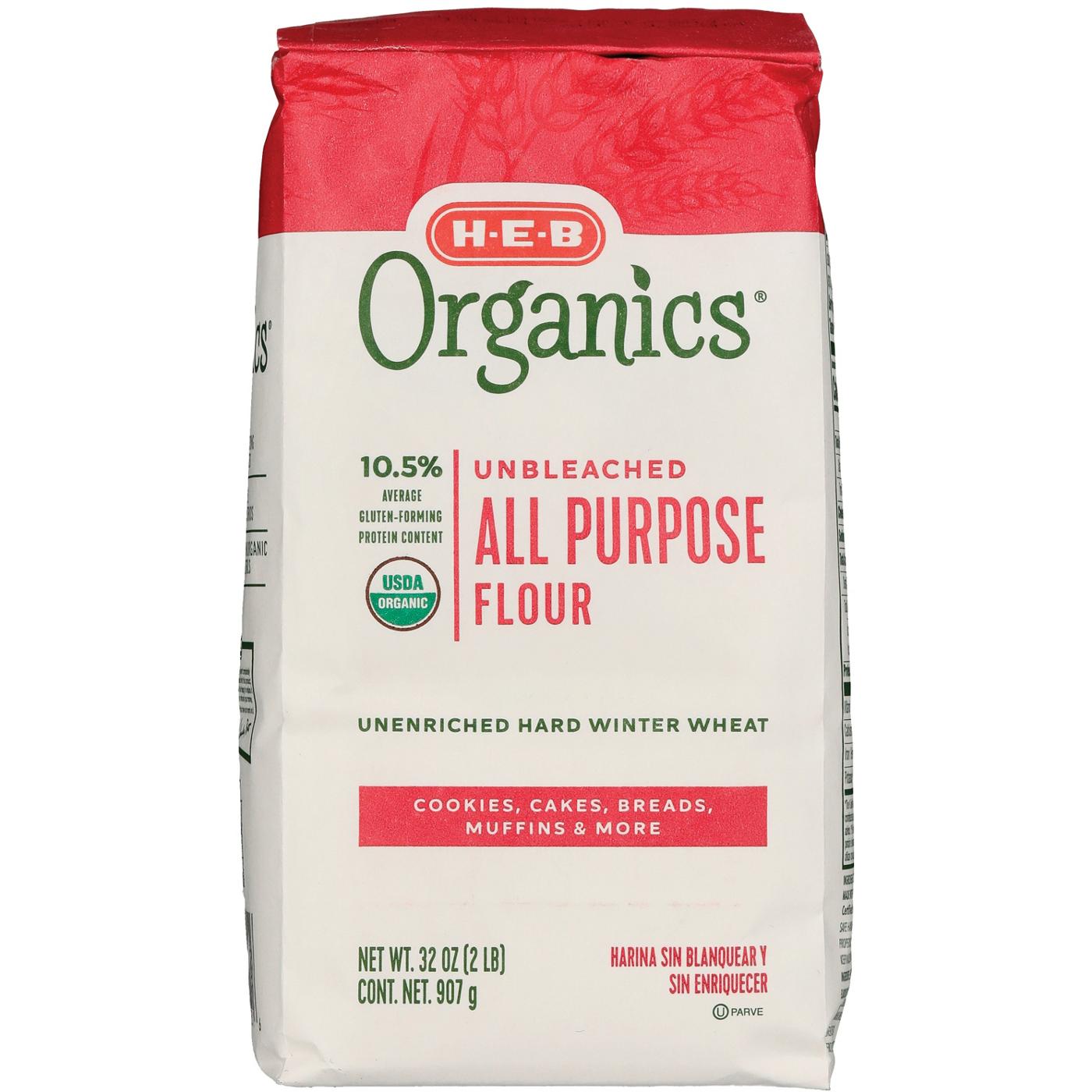 H-E-B Organics Unbleached All Purpose Flour - Shop Flour at H-E-B