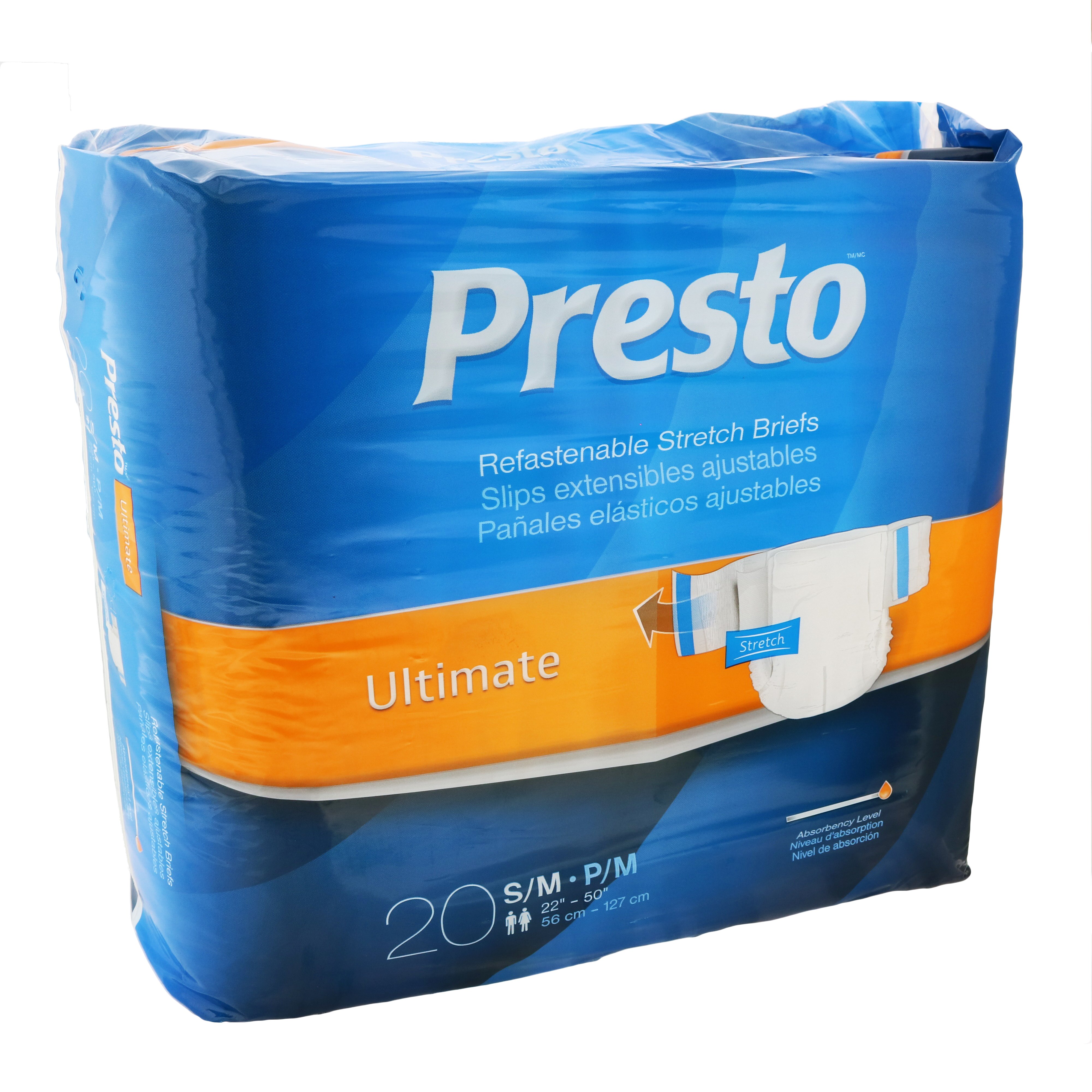 Presto Ultimate Stretch Briefs, 20 ct - Shop Incontinence at H-E-B
