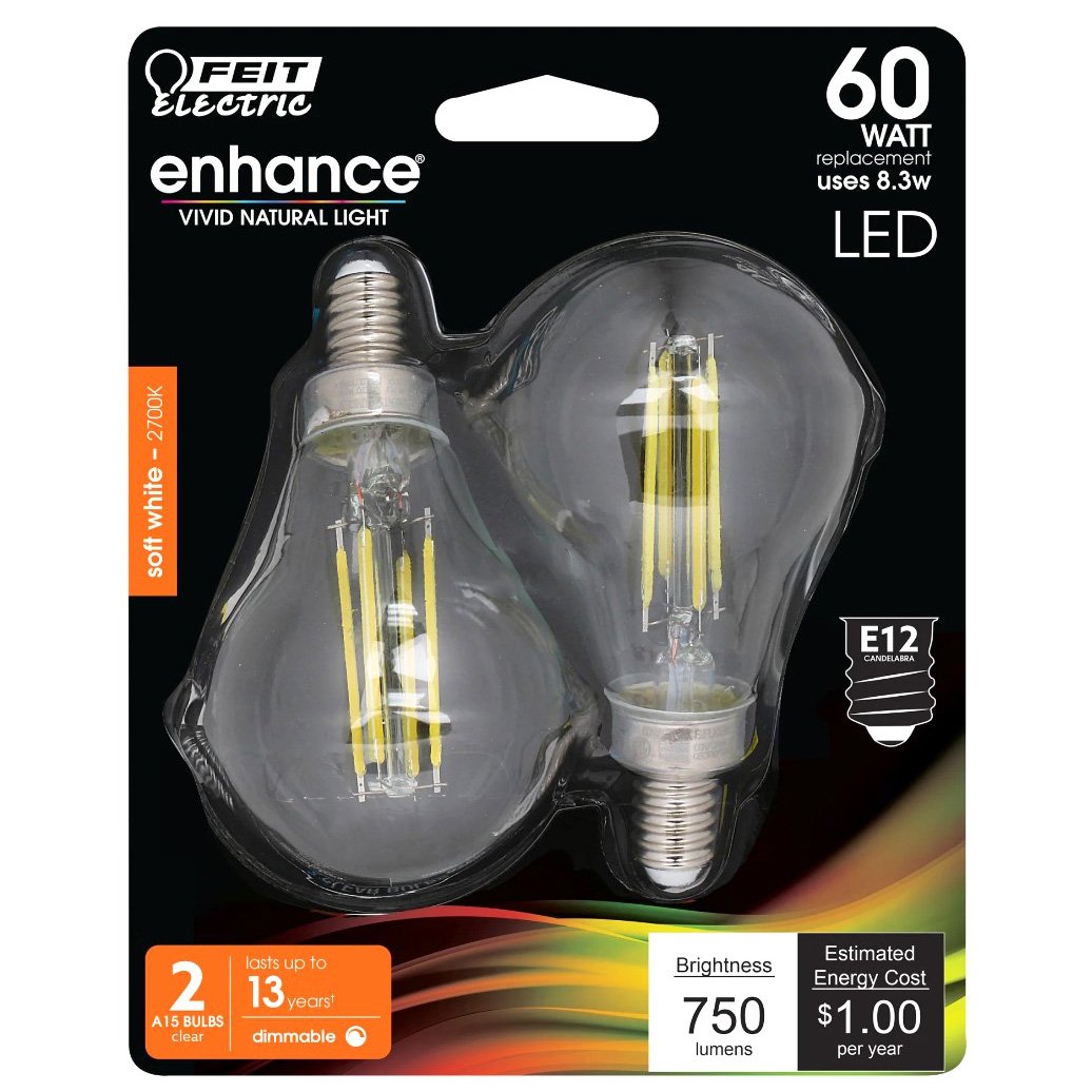 Feit Electric A15 60-Watt Dimmable LED Light Bulbs - Soft White - Shop ...