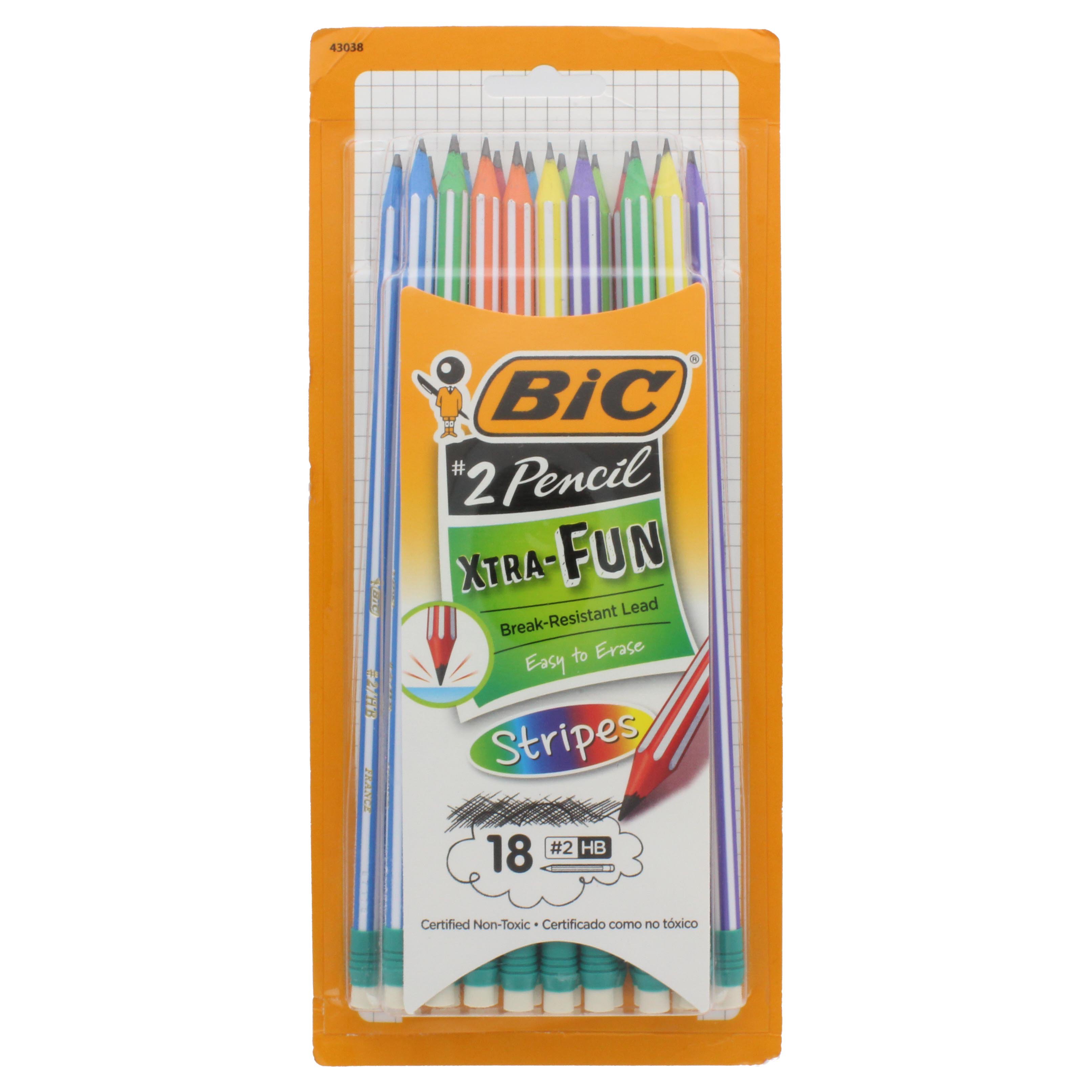 BIC Xtra-Fun Stripes #2 Pencil, Black - Shop Pencils at H-E-B