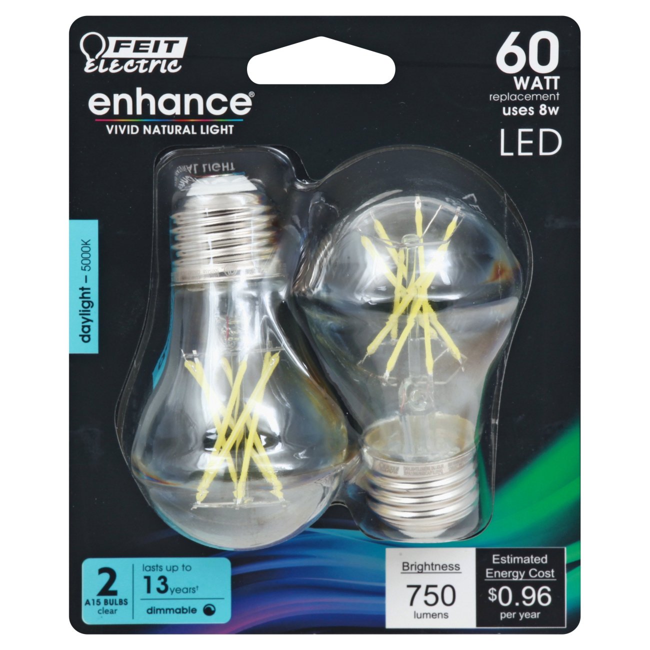 FEIT ELECTRIC LED A15 Filament 60 Watt Daylight Clear - Shop Light ... FEIT ELECTRIC LED A15 Filament 60 Watt Daylight Clear - Shop Light ...