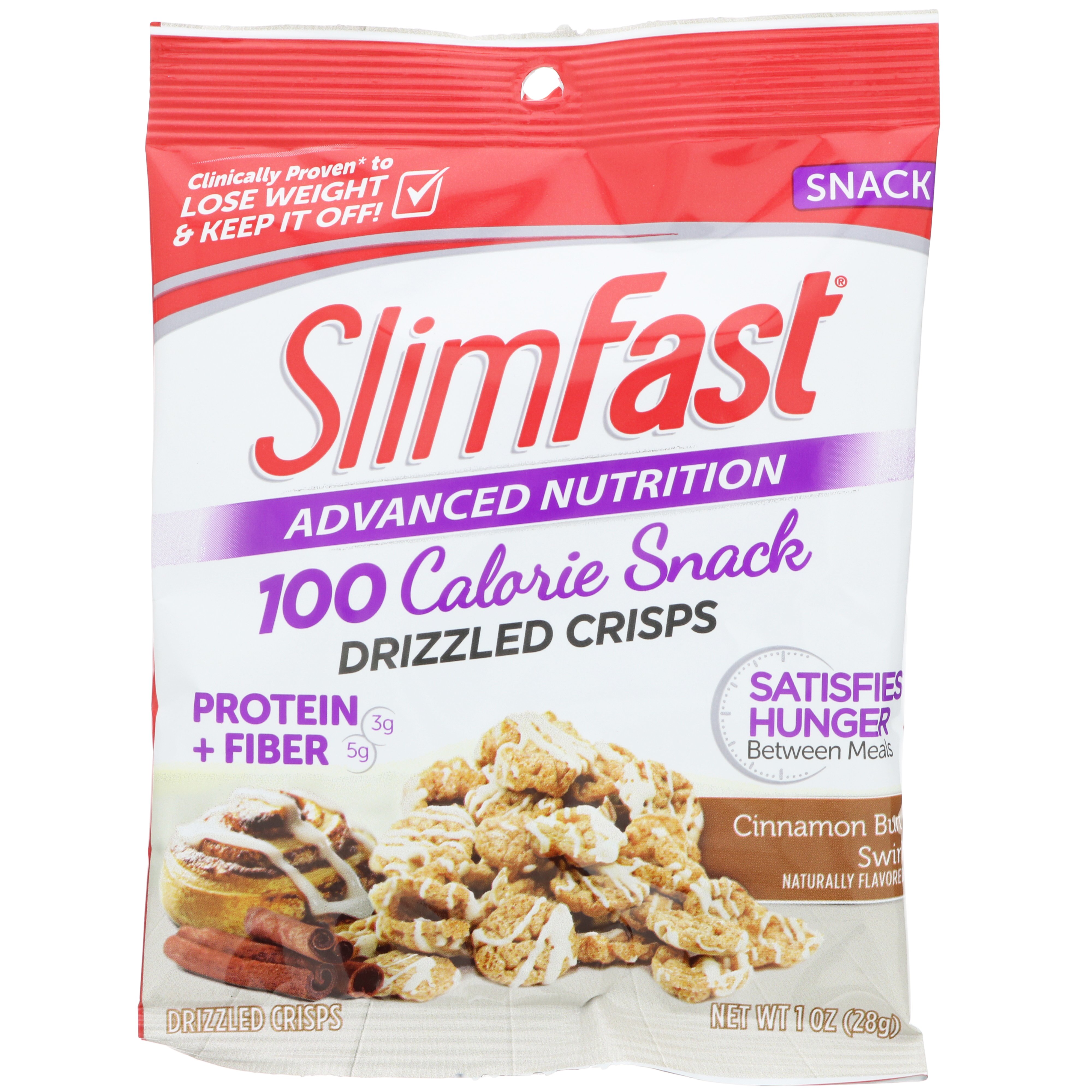 Slimfast Advanced Nutrition Cinnamon Bun Swirl Crisps - Shop Diet ...