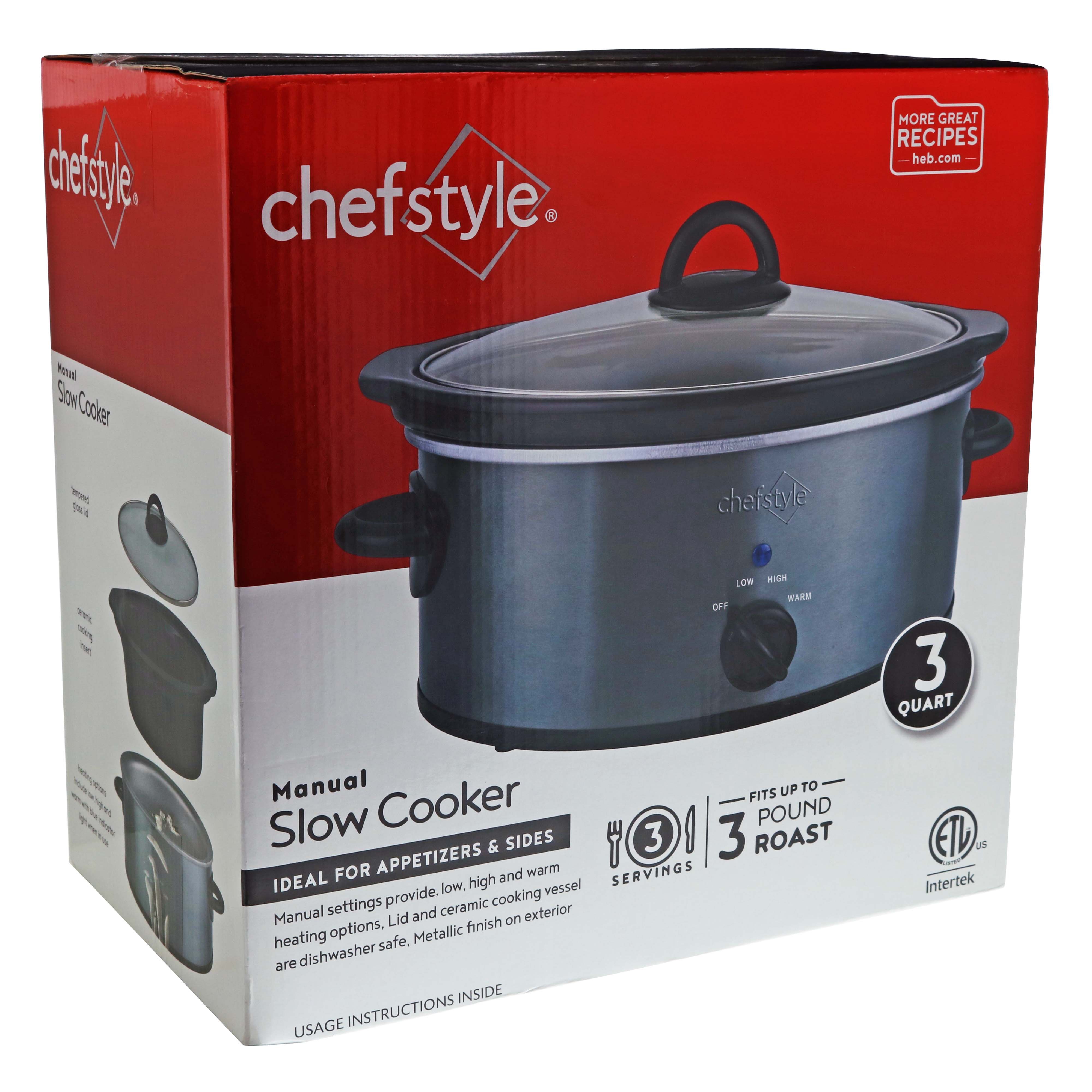 chefstyle 3 Quart Slow Cooker Slate - Shop Cookers & roasters at H-E-B
