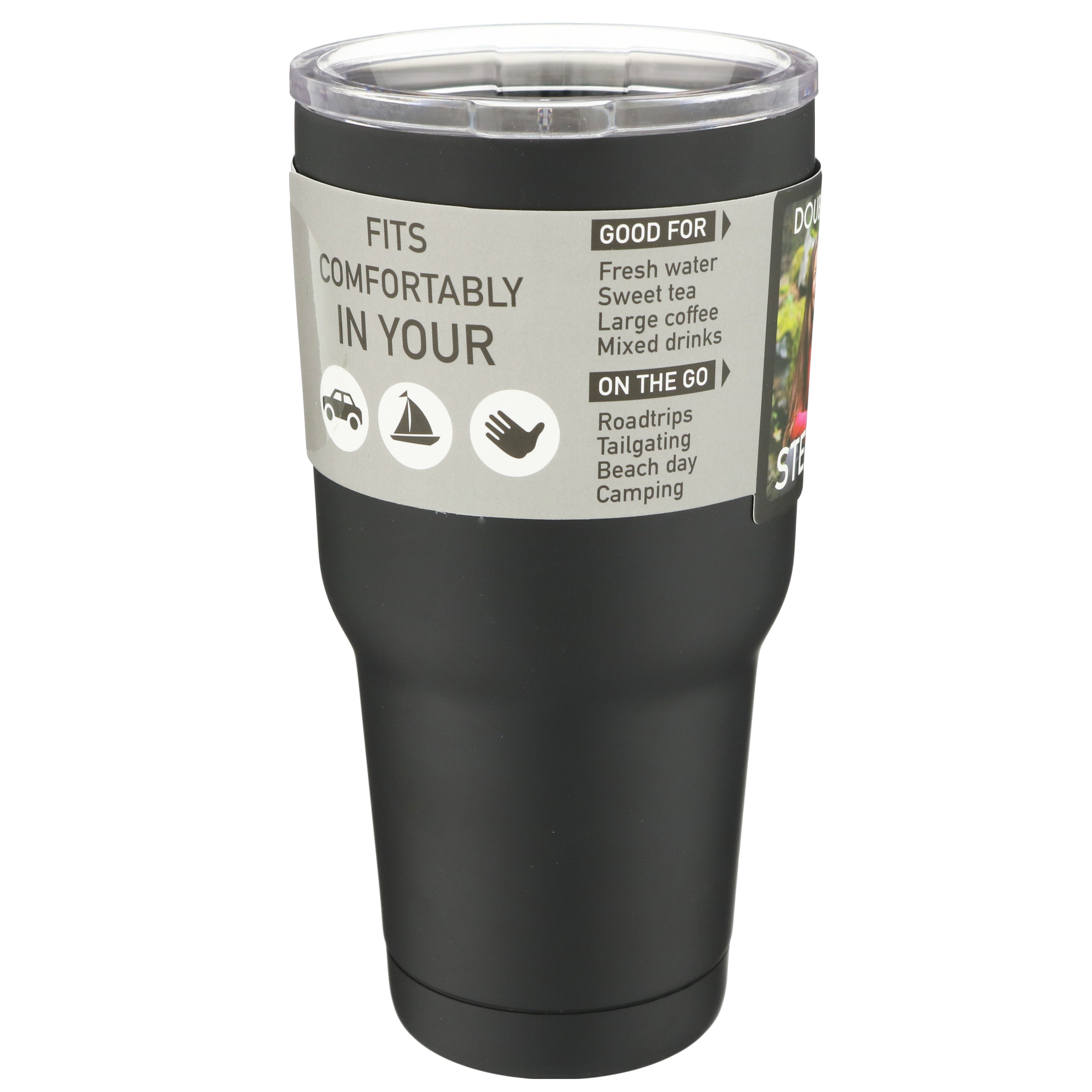 Gourmet Home Products 30 Ounce Black Matte Steel Tumbler - Shop Travel ...