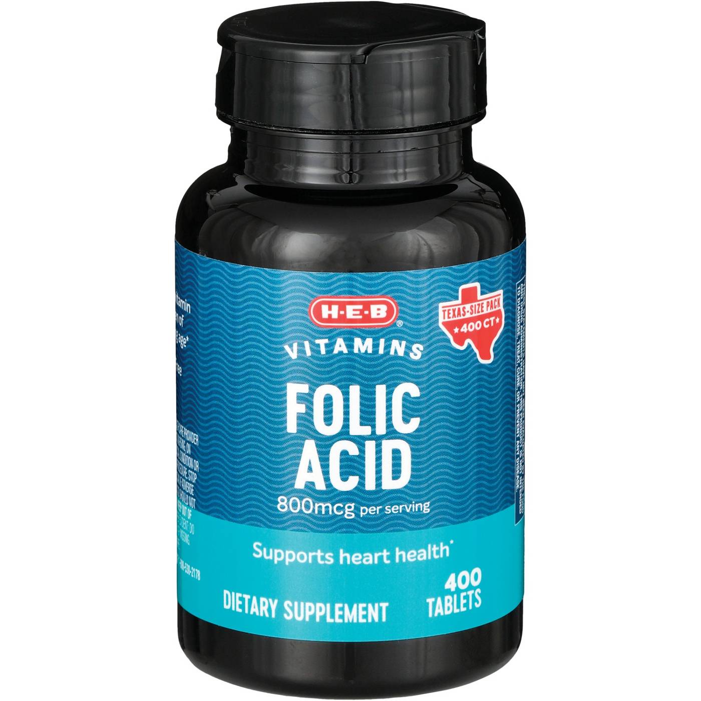 H-E-B Vitamins Folic Acid 800 mcg Tablets - Texas-Size Pack - Shop ...