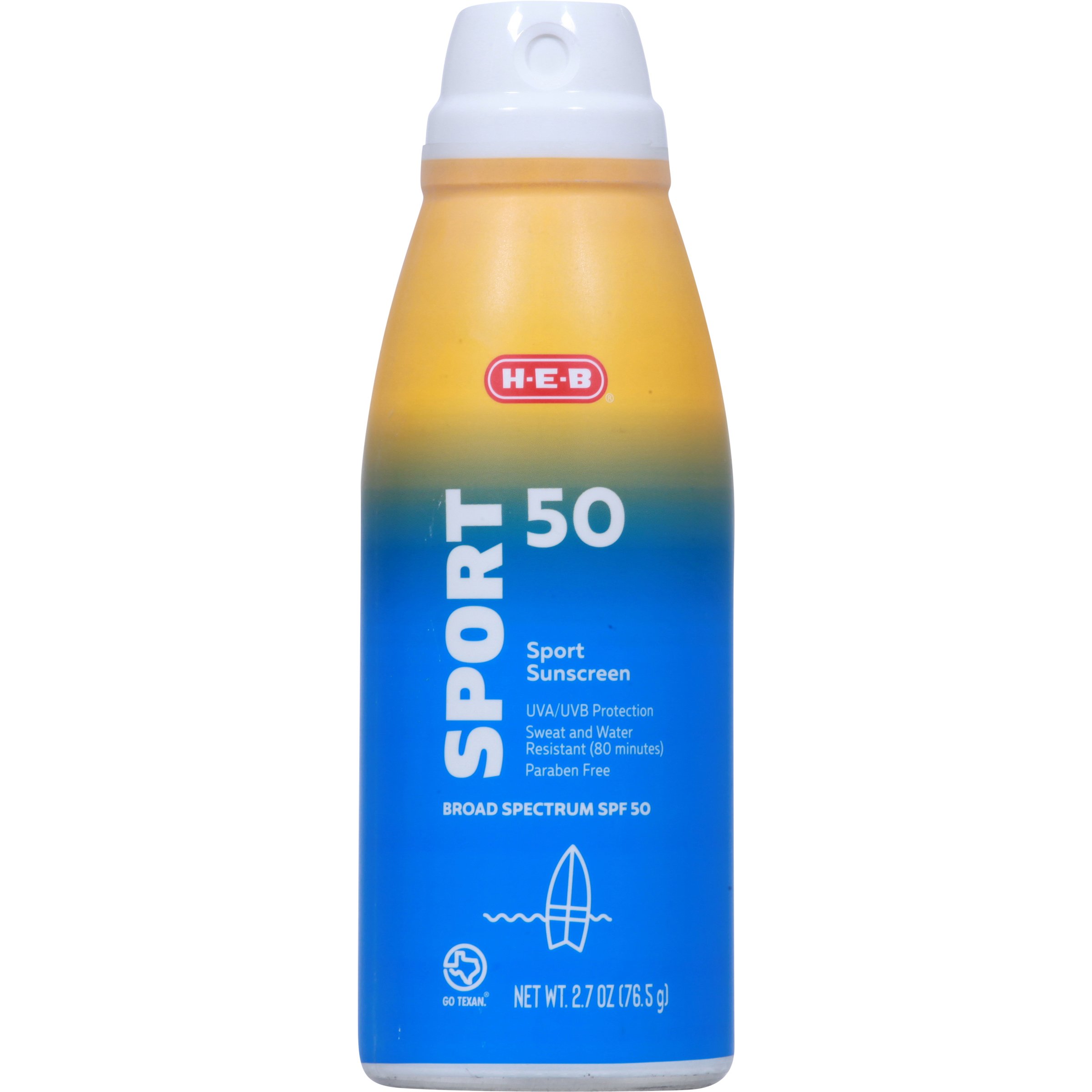 H-E-B Travel Size Sport Sunscreen Spray - SPF 50 - Shop Sunscreen ...