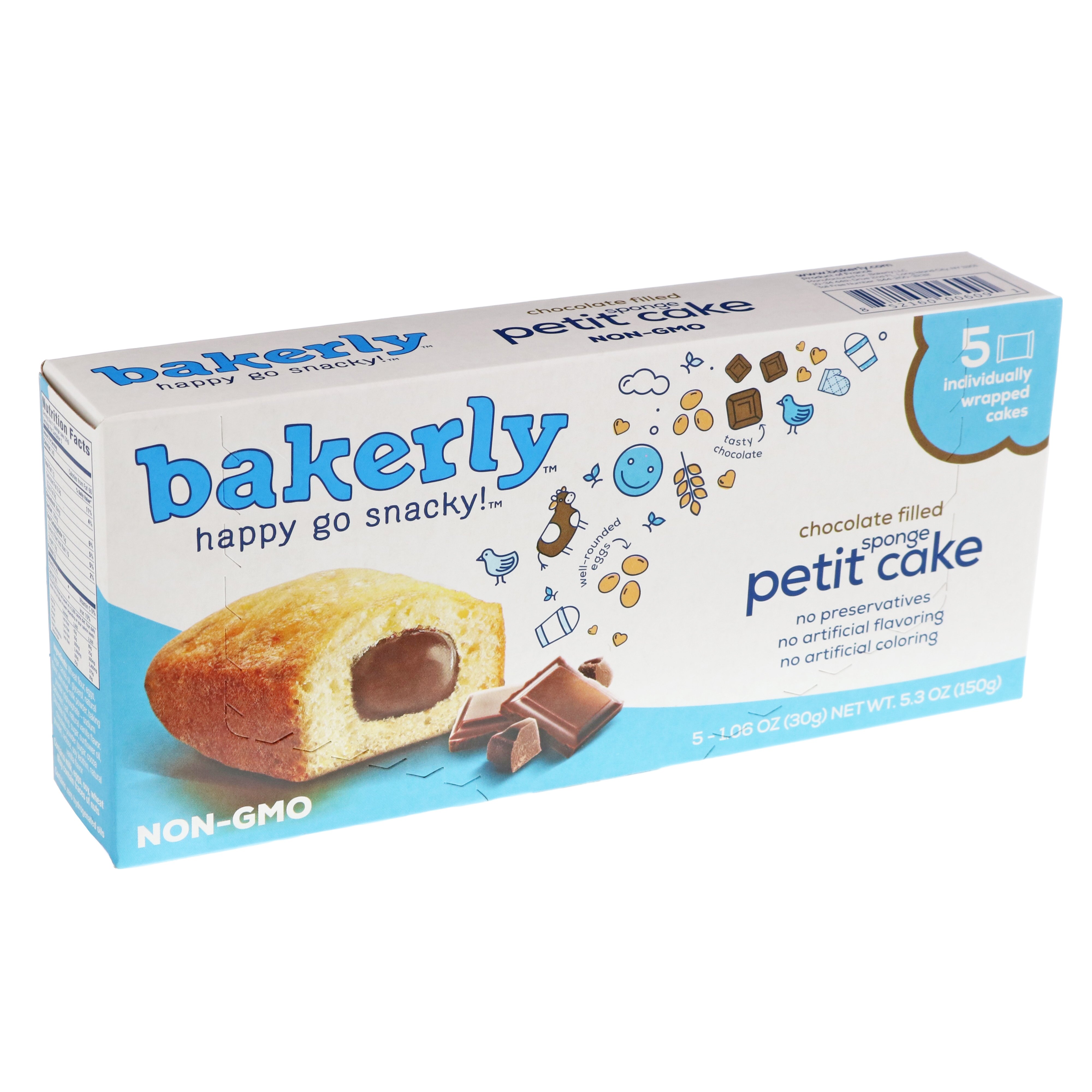 Bakerly Petit Sponge Cake Chocolate - Shop Snack Cakes at H-E-B