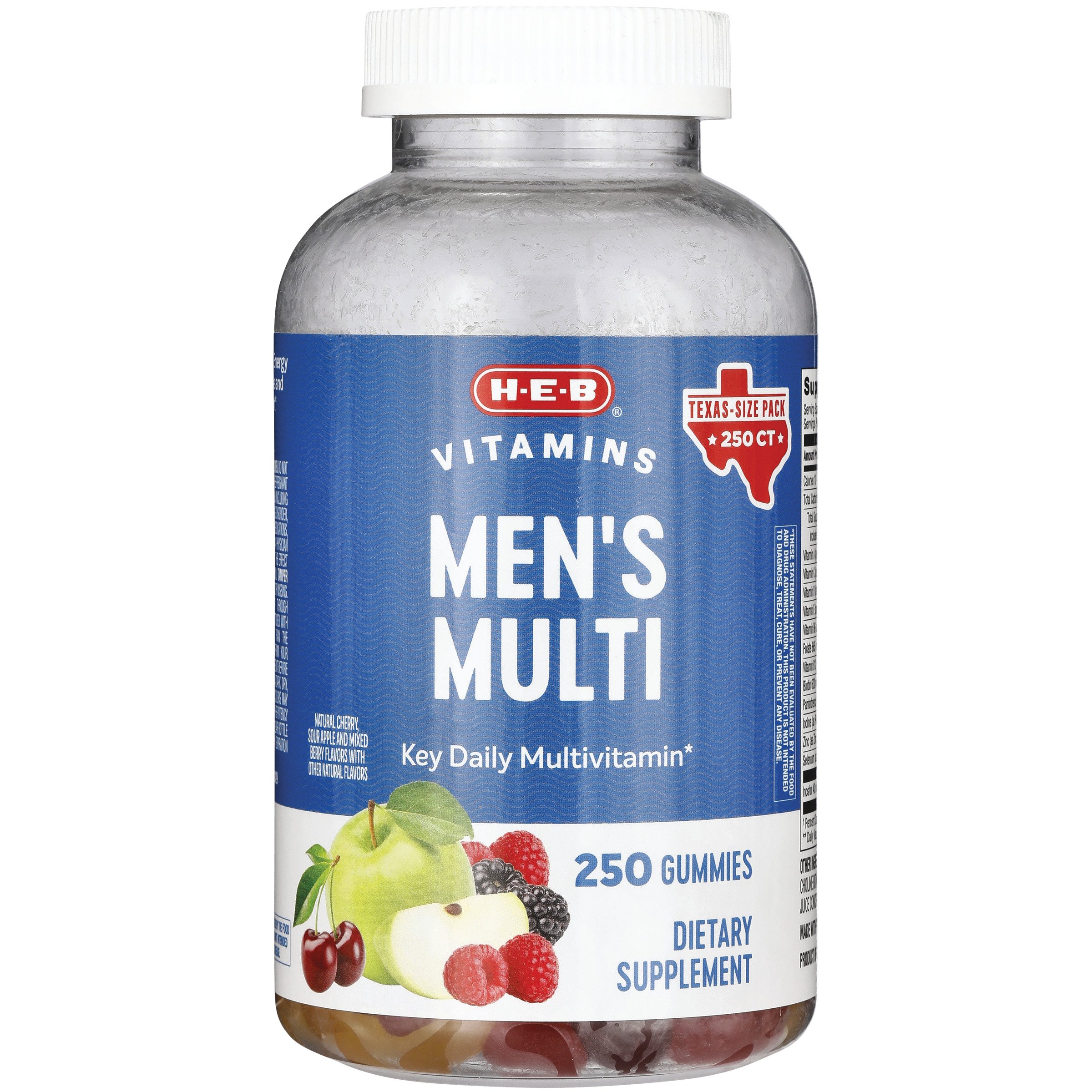 H-E-B Men’s Multivitamin Gummies Texas-Size Pack - Shop Multivitamins ...