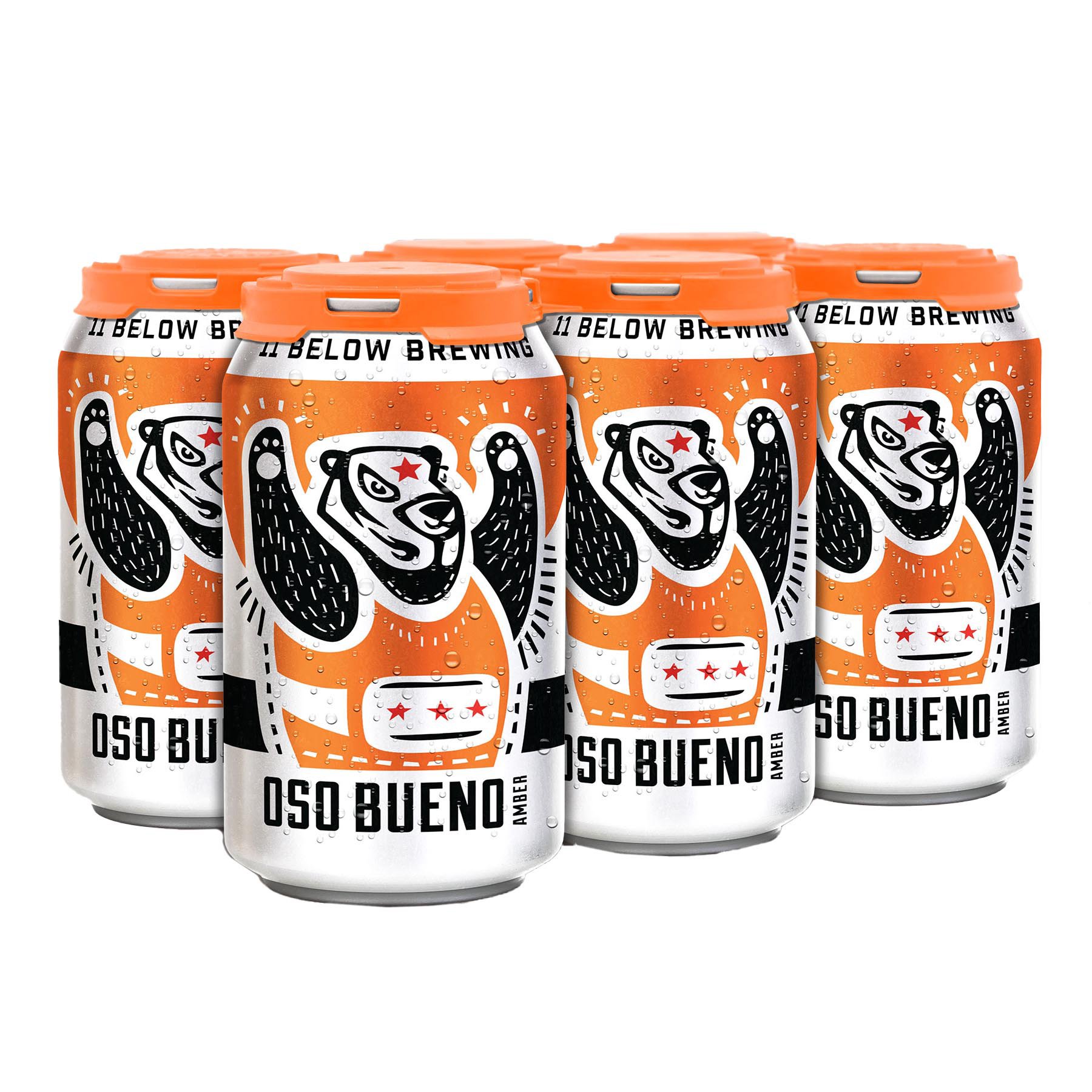 11 Below Brewing Oso Bueno Amber Craft Beer 6 pk Cans - Shop Beer at H-E-B