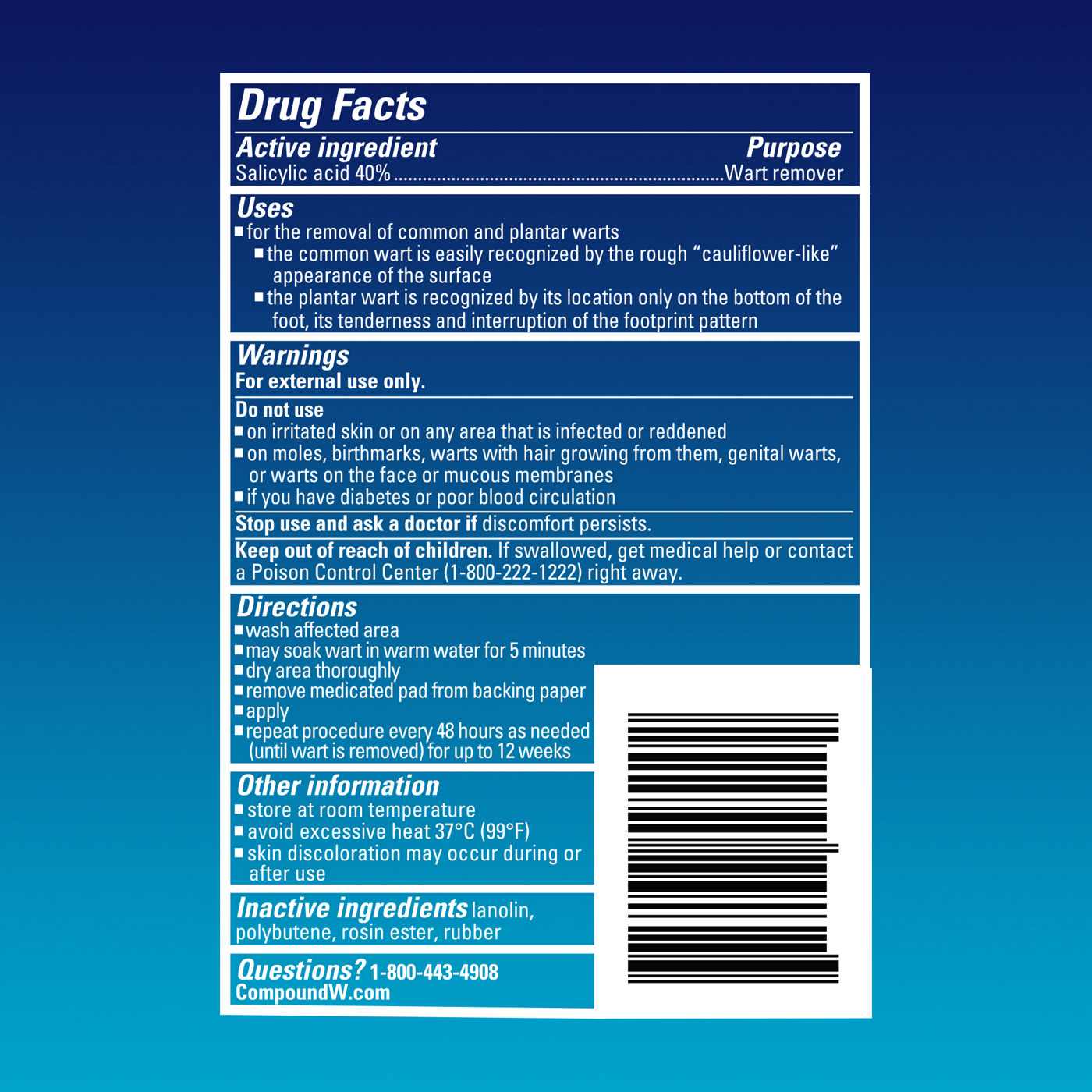 Compound W Wart Remover Pads - Shop Skin & scalp treatments at H-E-B