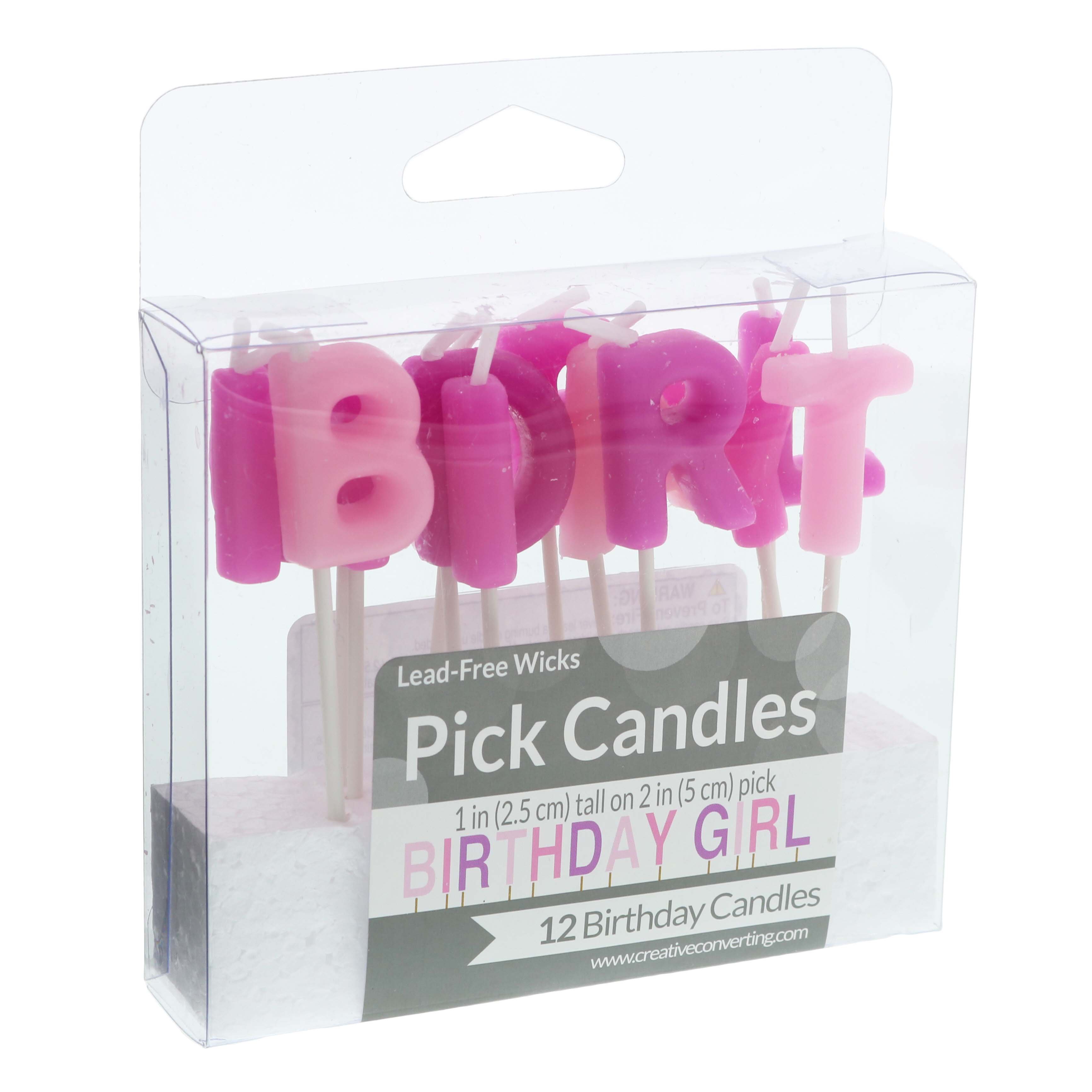 Creative Converting Birthday Girl Candles Pink - Shop Birthday candles ...