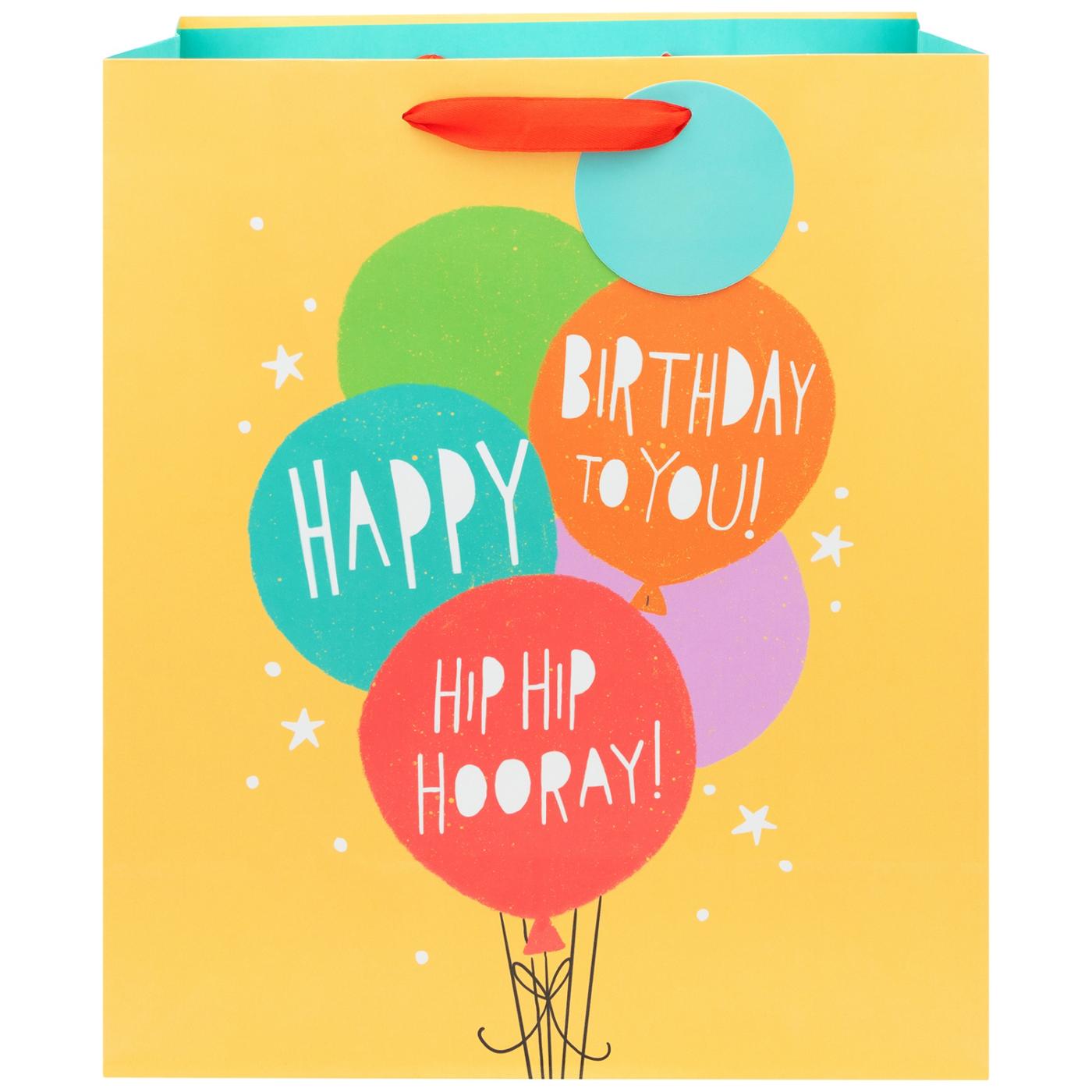 IG Design Hip Hip Hooray Birthday Balloons Paper Gift Bag - Shop Gift ...