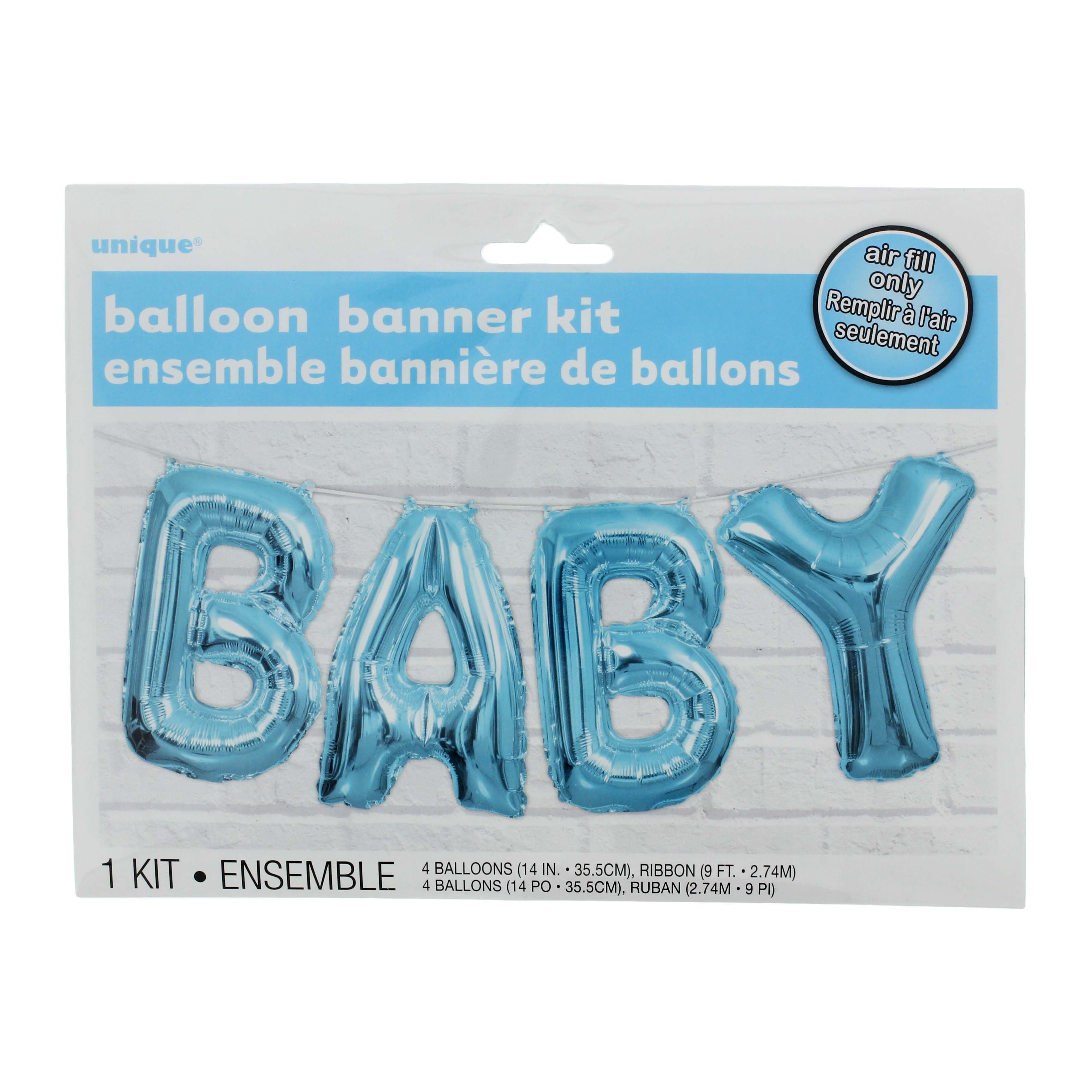 Unique Baby Blue Balloon Banner Kit - Shop Balloons at H-E-B