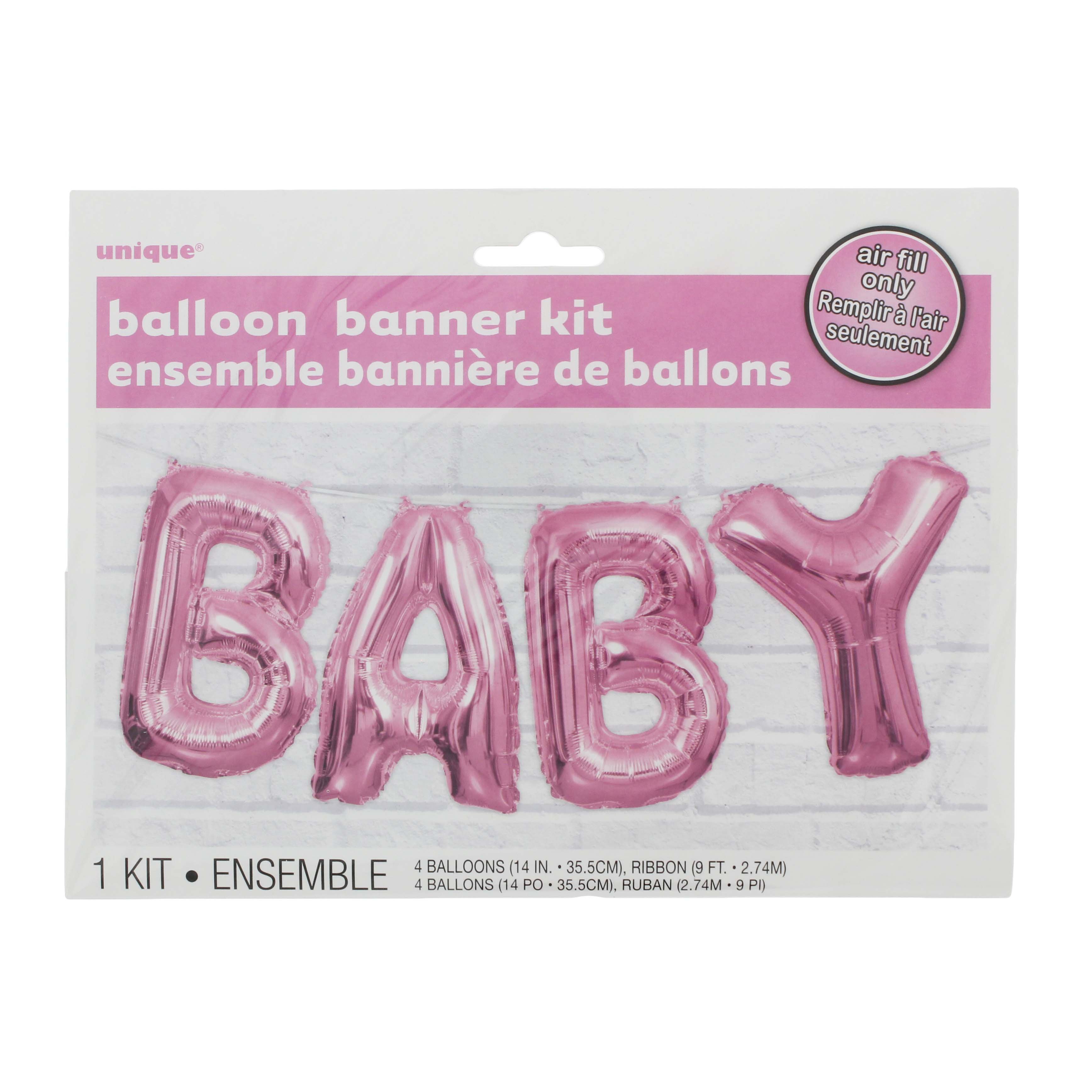 Unique Baby Pink Balloon Banner Kit - Shop Balloons at H-E-B