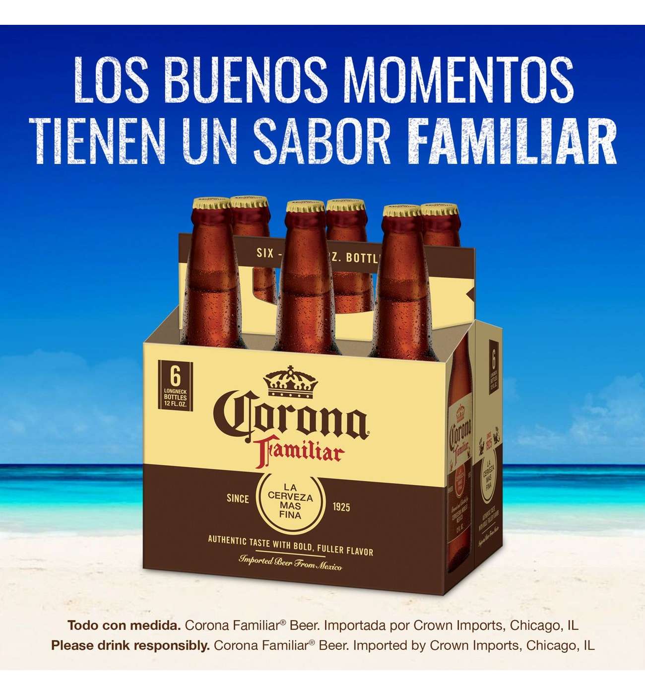 Corona Familiar Mexican Lager Import Beer 6 pk Bottles - Shop Beer at H-E-B