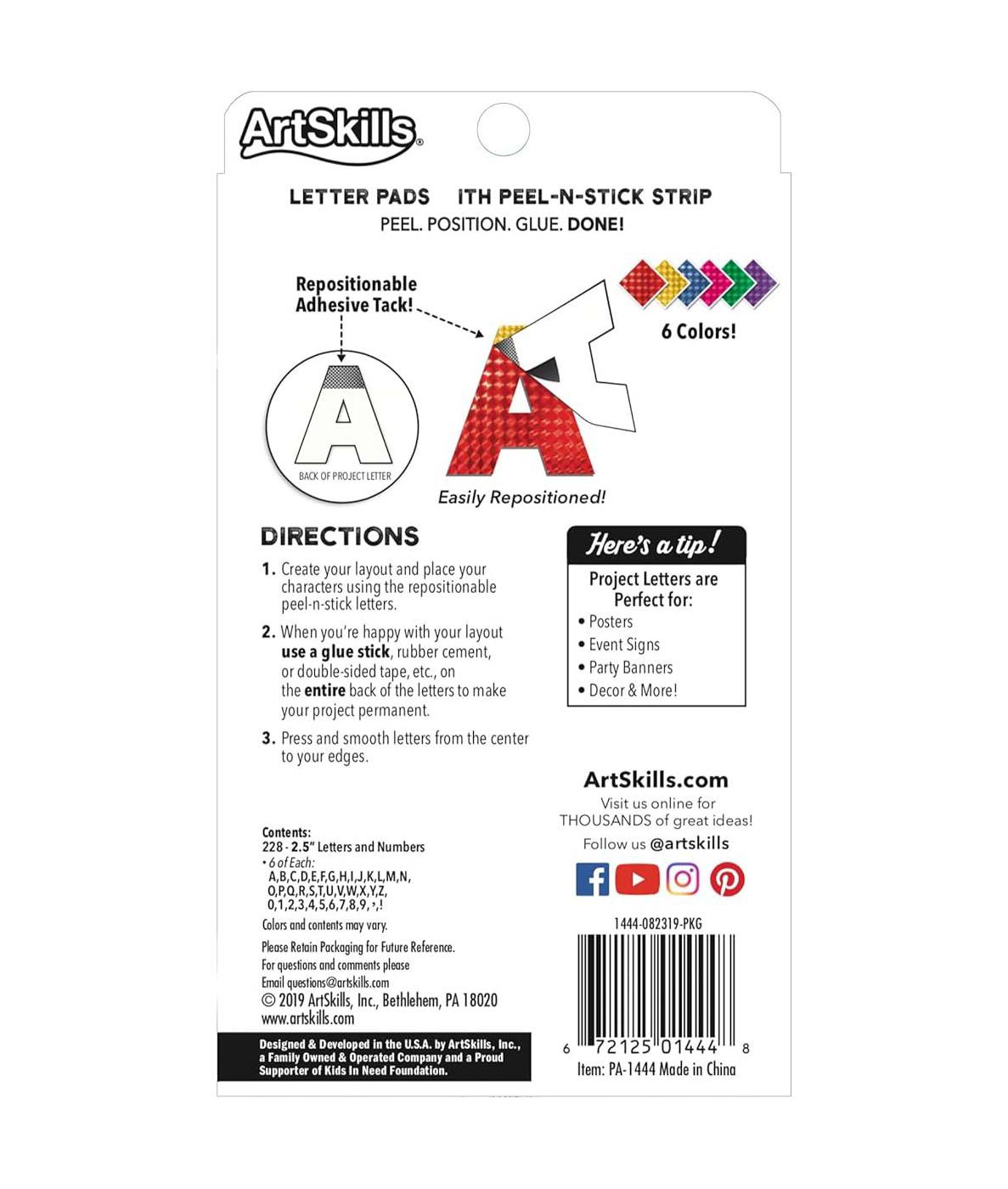 ArtSkills Shimmer Project Letters & Numbers - Shop Craft basics at H-E-B