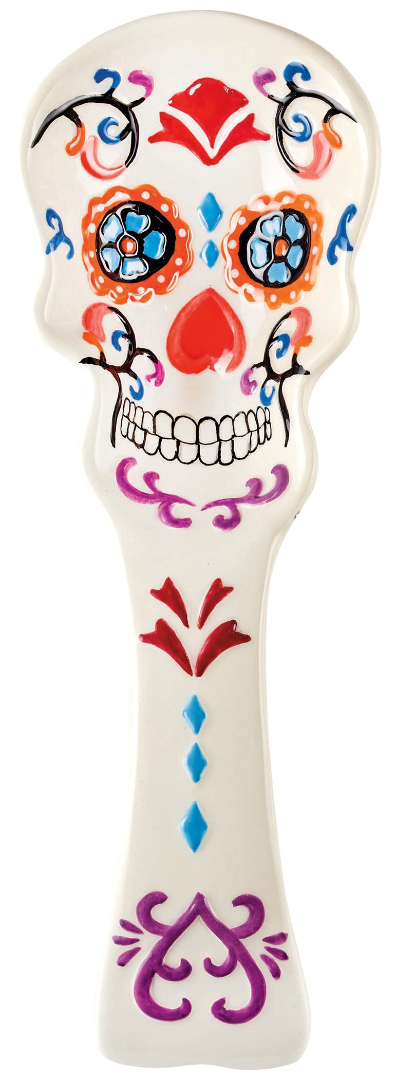 Cocinaware Day Of The Dead Skull Ceramic Spoon Rest - Shop Utensils ...