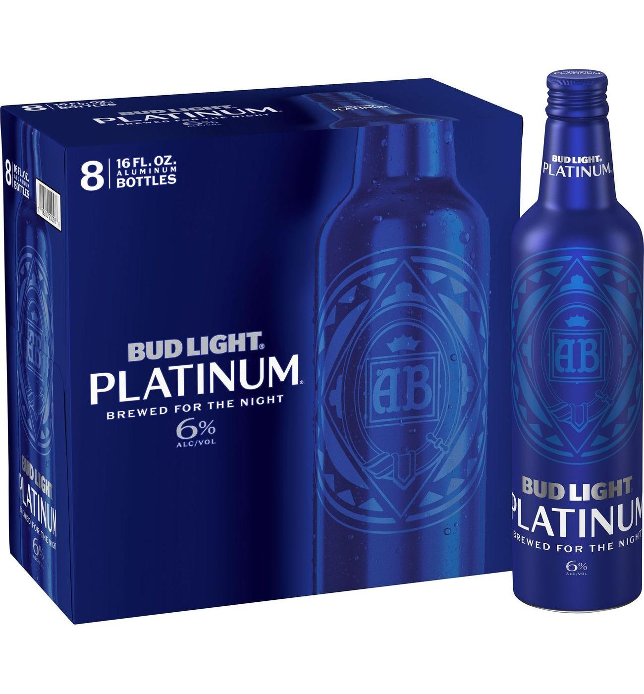 Bud Light Platinum American Lager Beer 8 pk Bottles - Shop Beer at H-E-B
