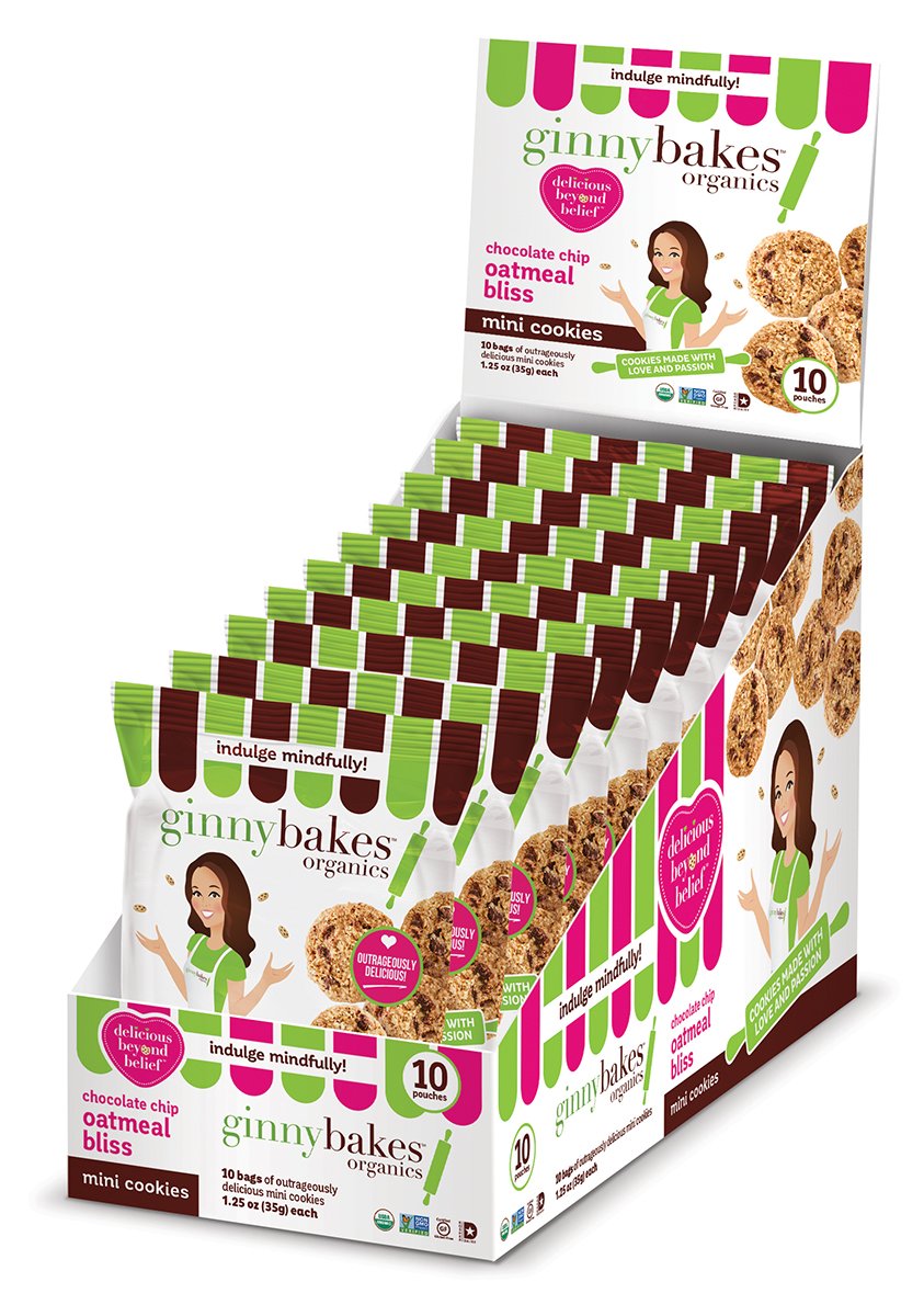 Ginny Bakes Organics Mini Cookies Chocolate Chip Oatmeal - Shop Cookies ...