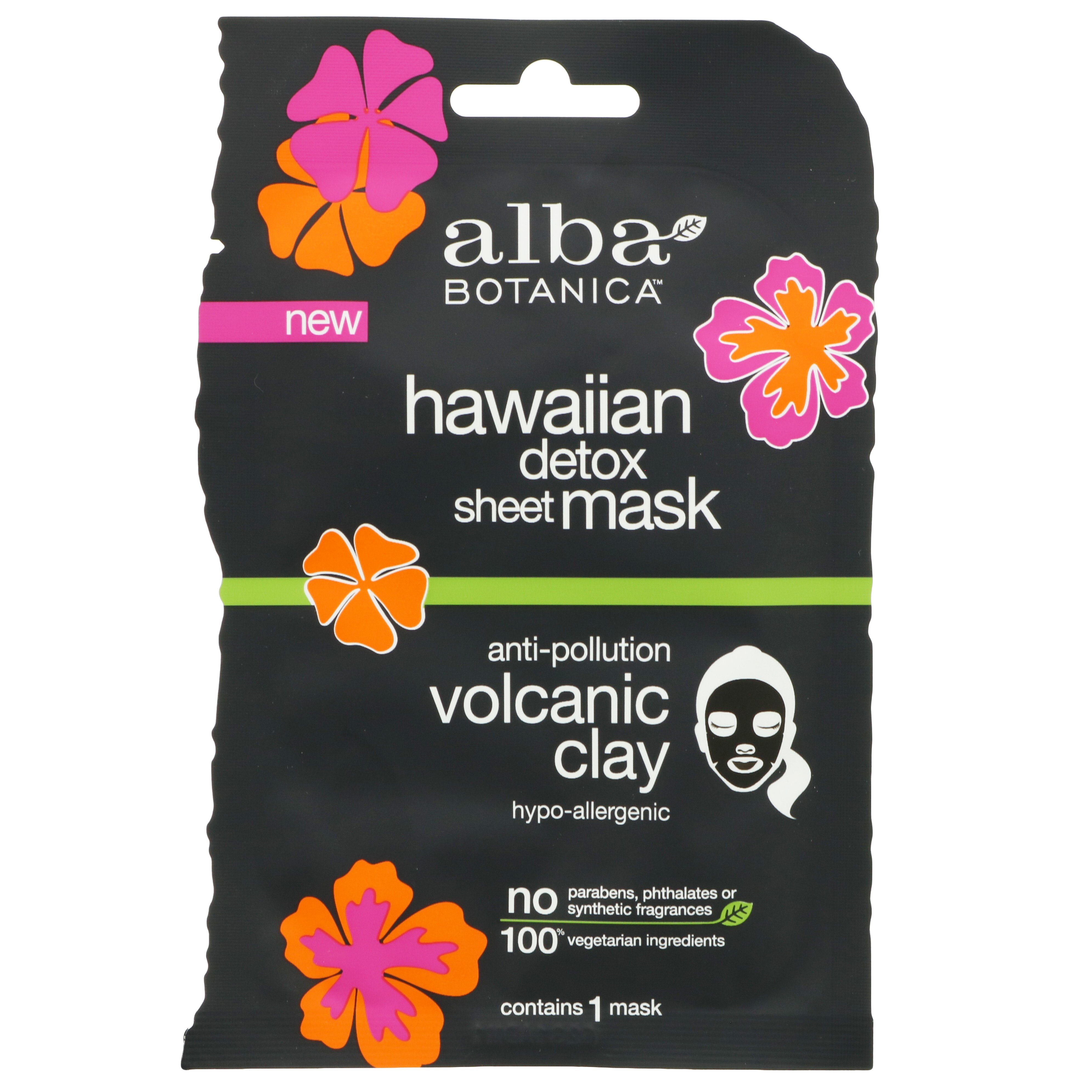 Alba Botanica Hawaiian Detox Sheet Mask Volcanic Clay - Shop Facial ...