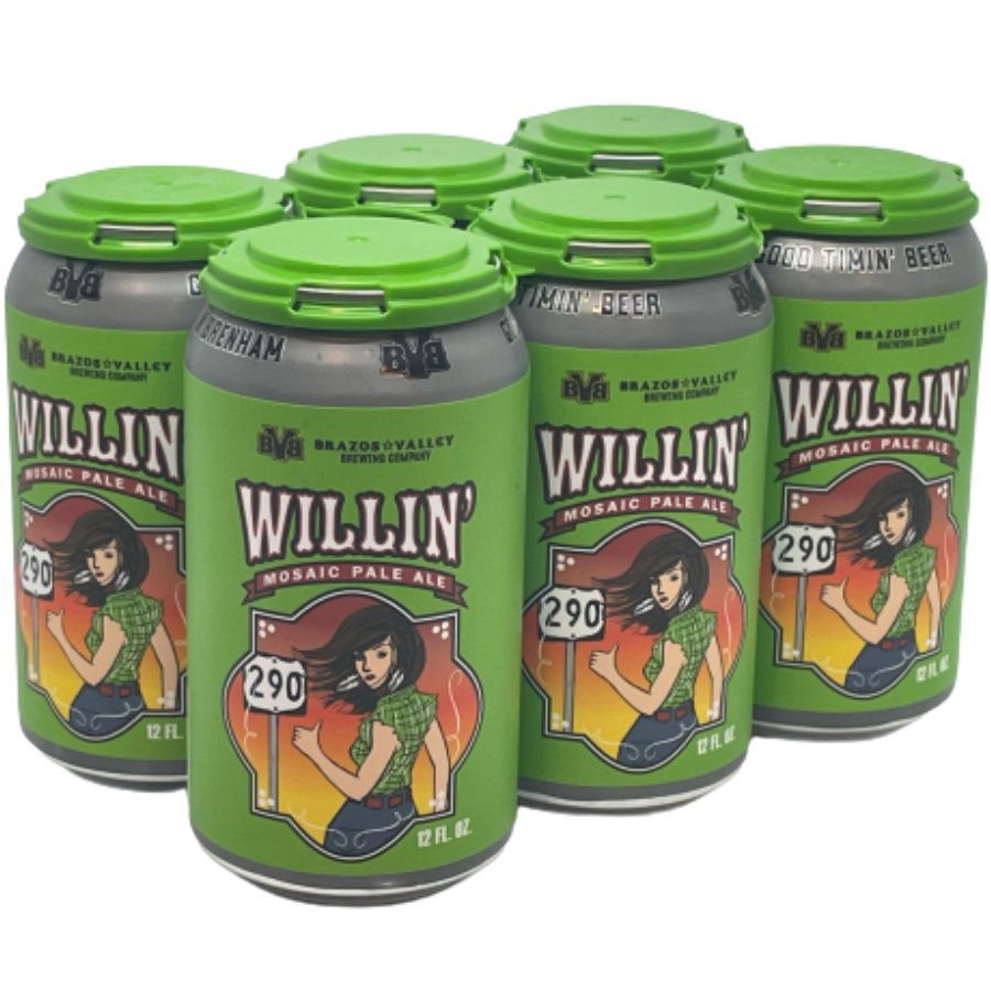 Brazos Valley Brewing Willin' Mosaic Pale Ale Beer 6 pk Cans - Shop ...