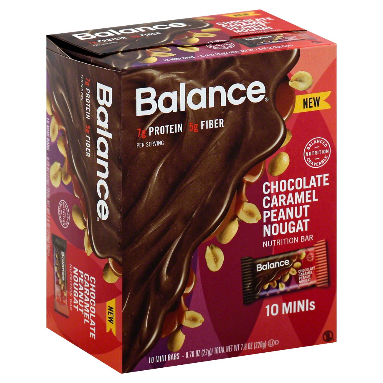 Balance Bar Chocolate Caramel Peanut Nougat - Shop Granola & snack bars ...