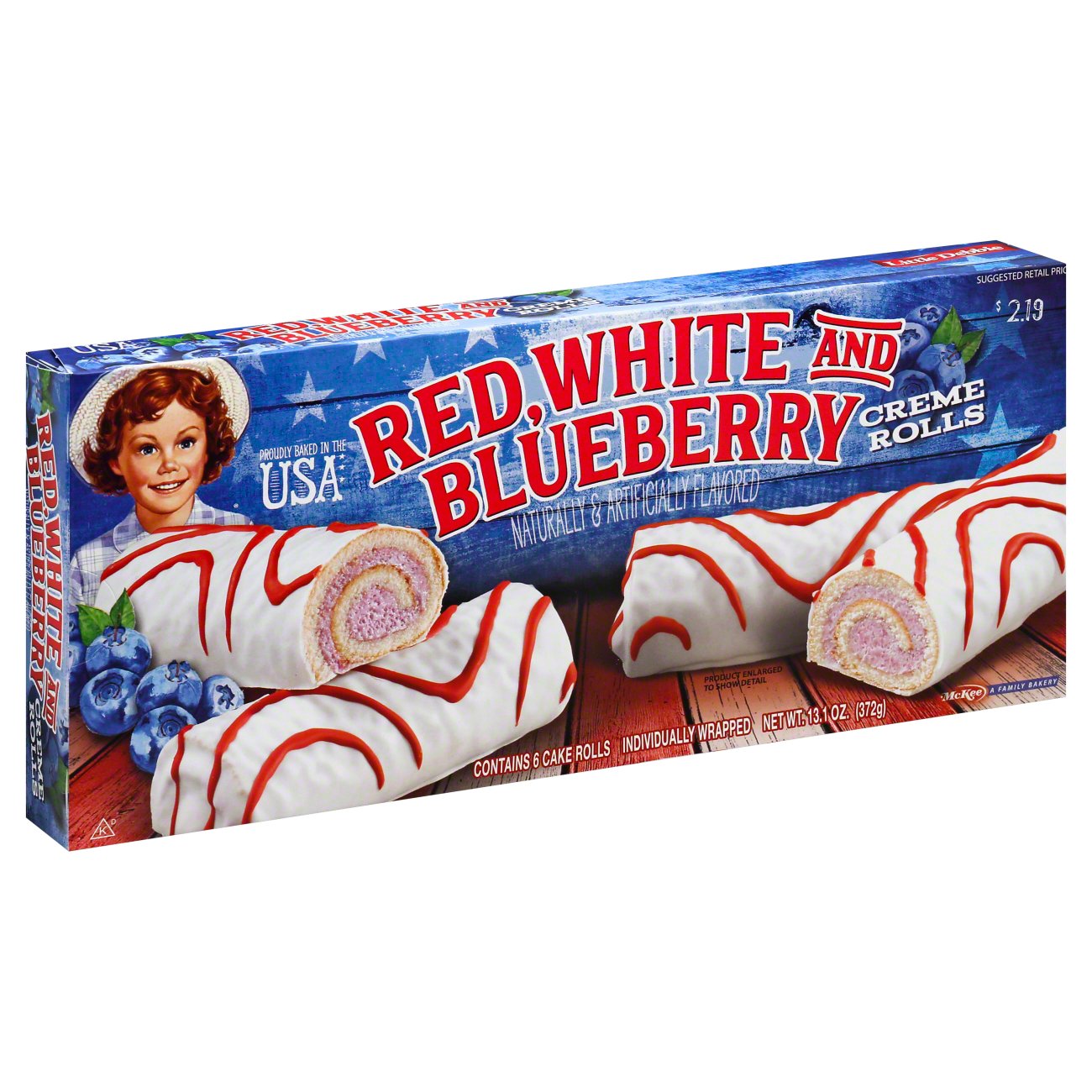 Little Debbie Red White And Blueberry Creme Rolls - Shop Snack cakes at ...