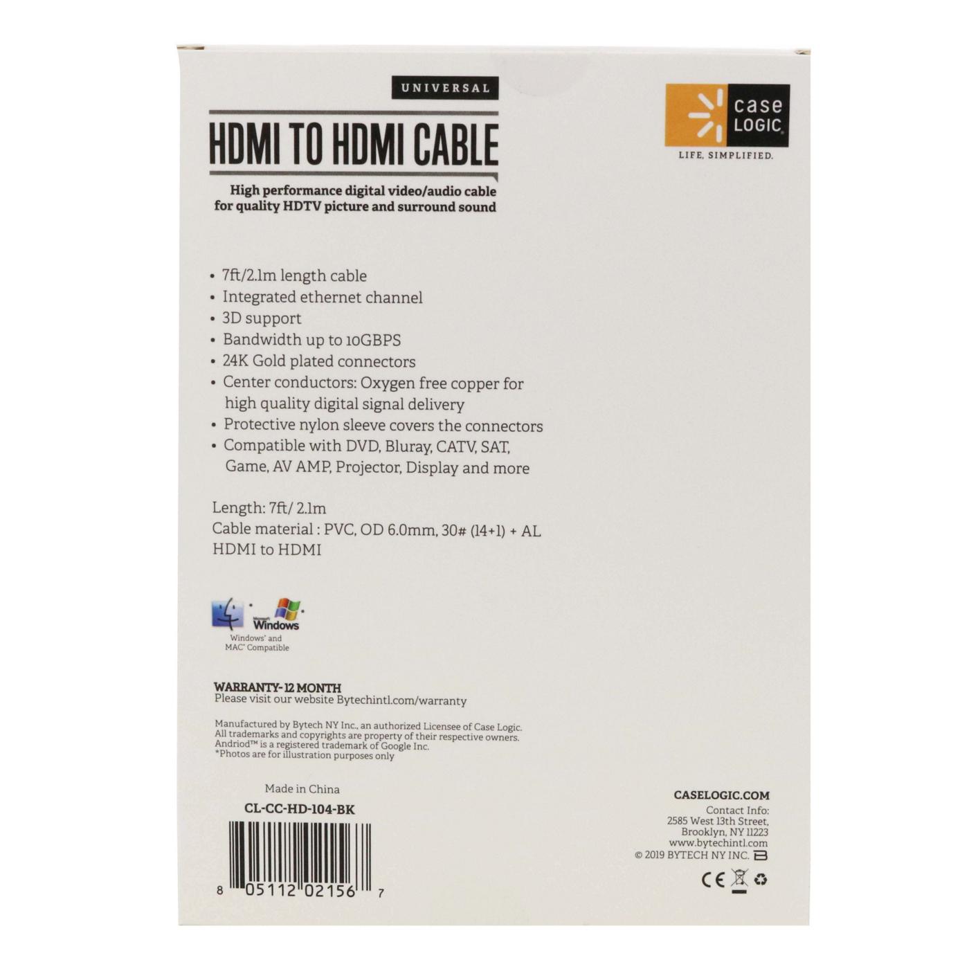 Case Logic Universal HDMI To HDMI Cable - Shop Connection cables at H-E-B