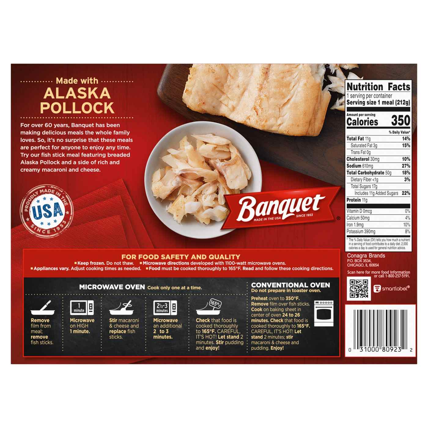 Banquet Fish Sticks with Mac & Cheese - Shop Entrees & sides at H-E-B