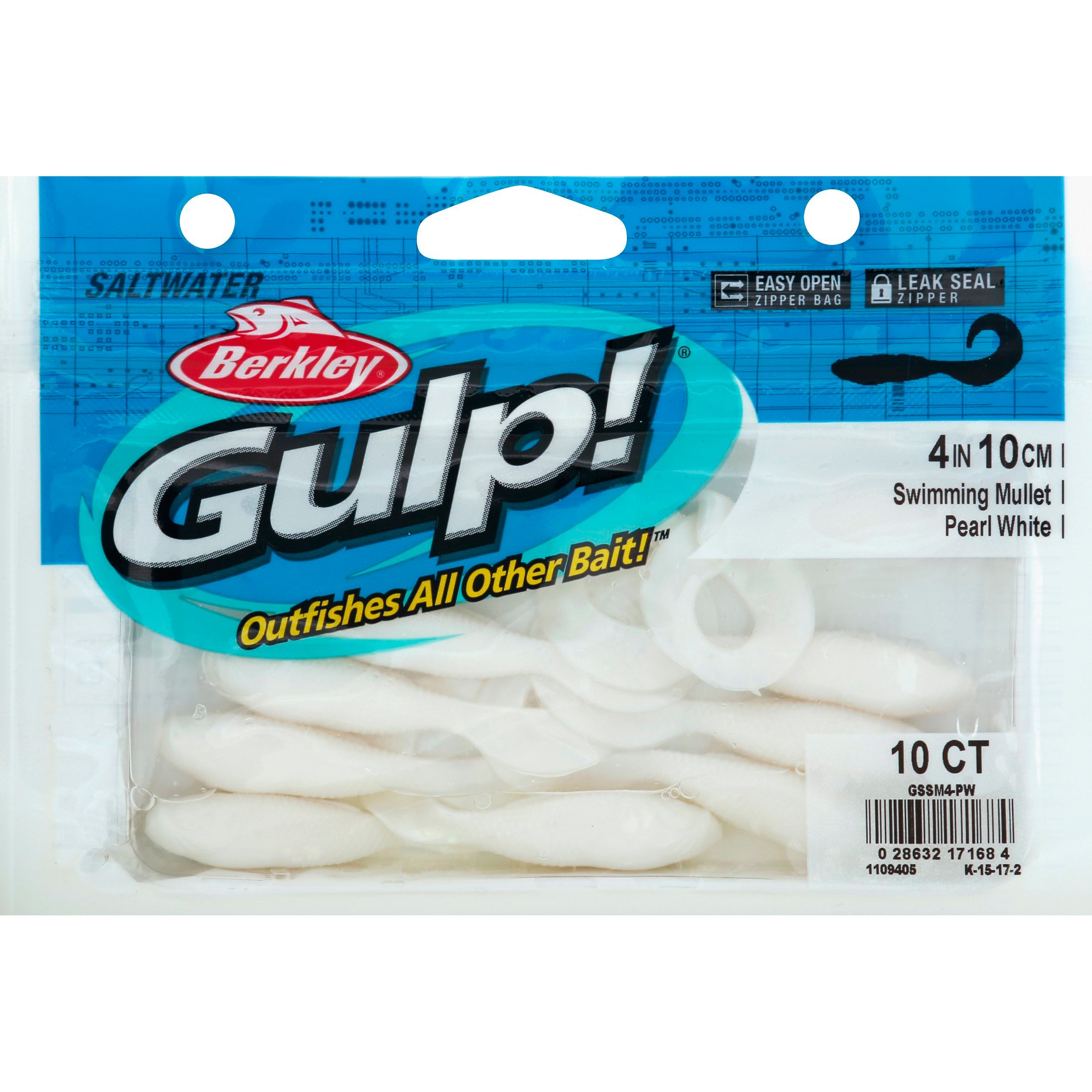 Pure FIshing Berkley Gulp Pearl White Swimming Mullet - 4in - Shop ...