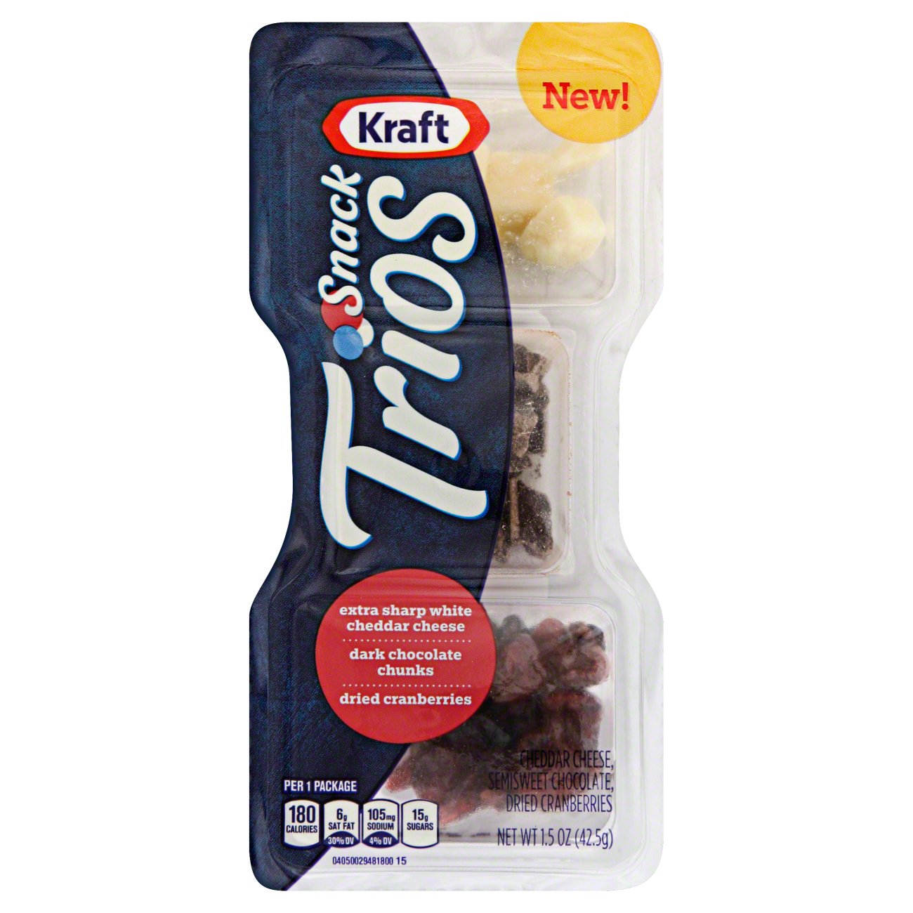 Kraft Snack Trios White Cheddar Cranberries Chocolate - Shop Ready ...