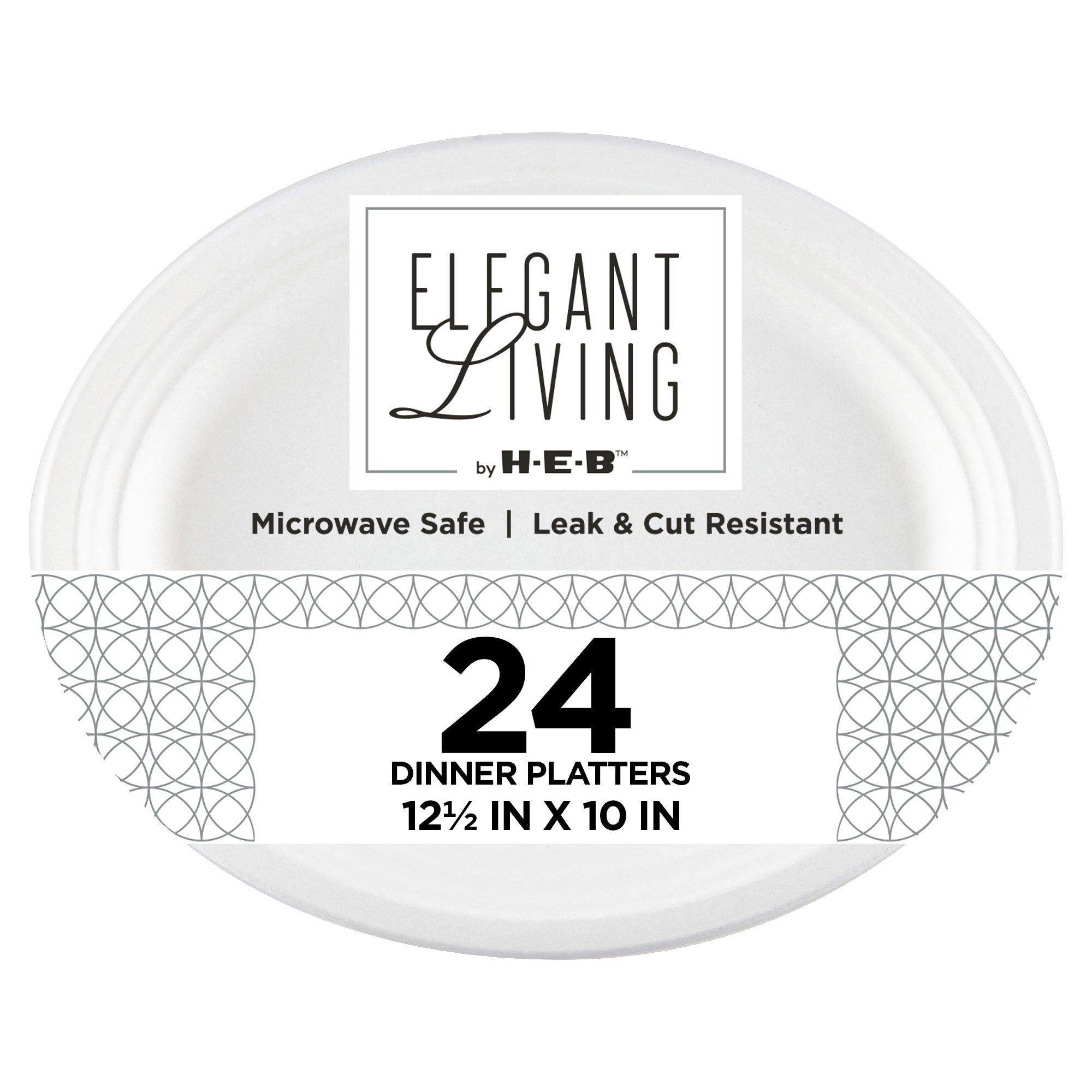 Elegant Living by H-E-B Oval Paper Platters - Shop Plates & bowls at H-E-B