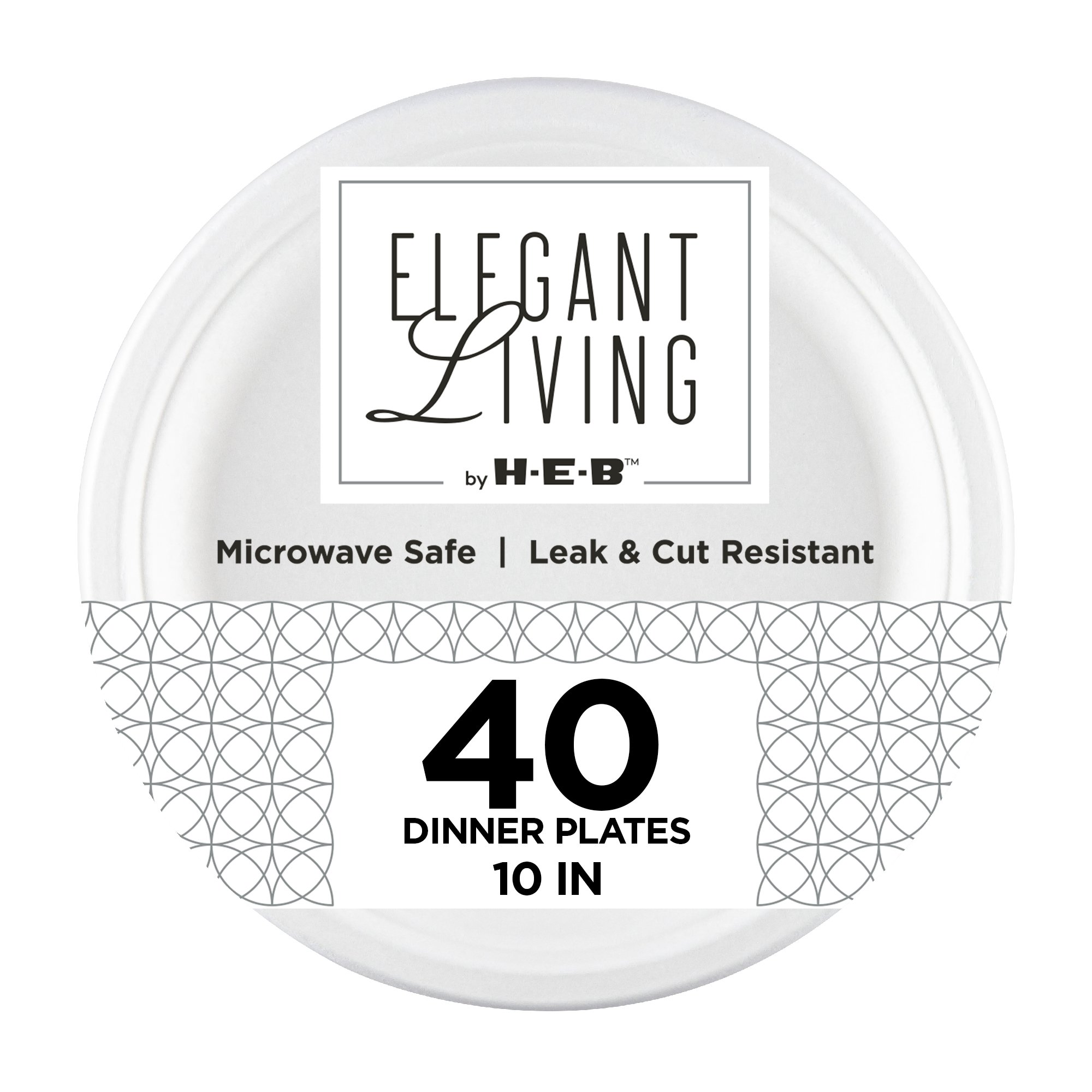 Elegant Living by H-E-B 10" Round Paper Plates, 40 ct | Central Market ...