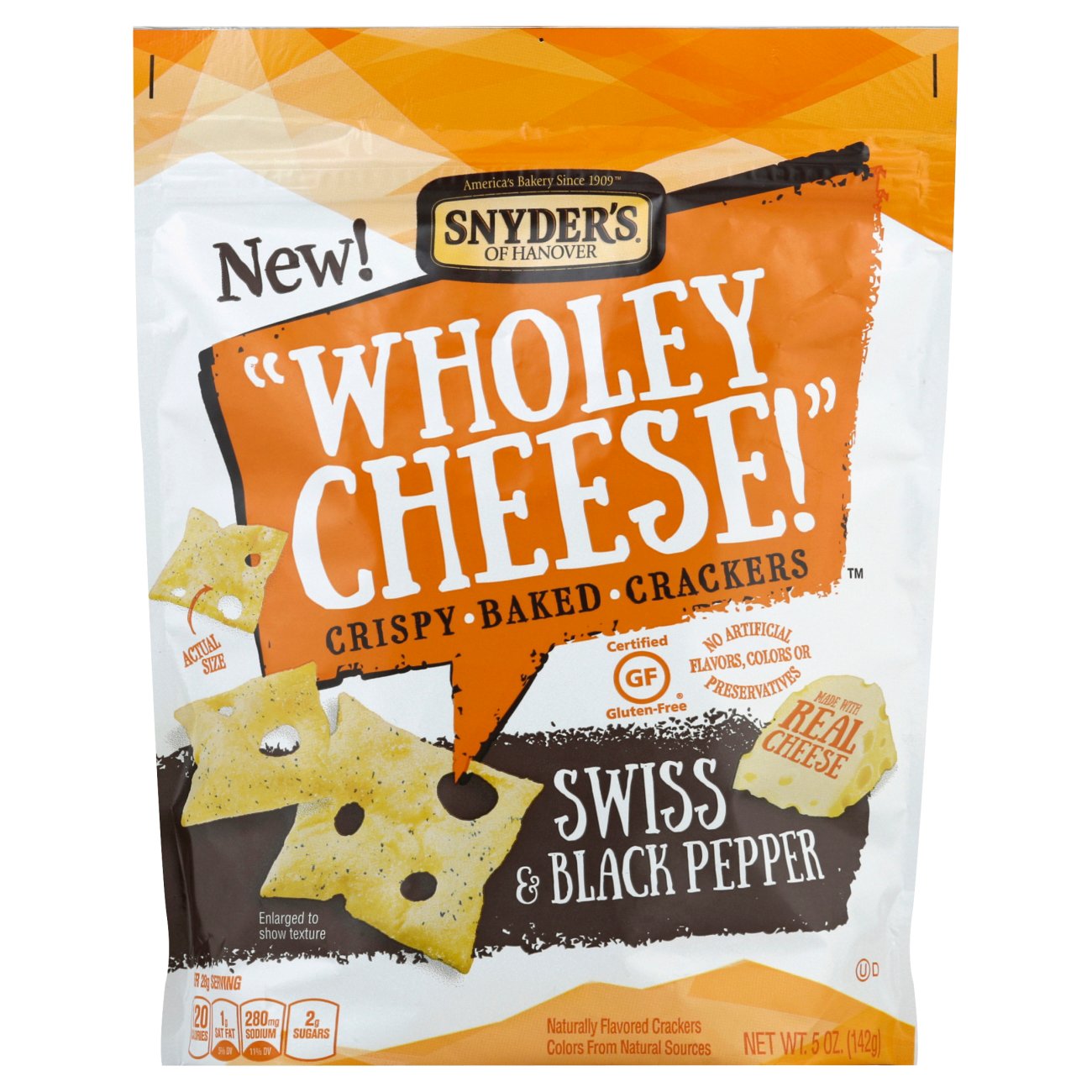 Snyder's of Hanover Wholey Cheese Swiss & Black Pepper Crackers - Shop ...