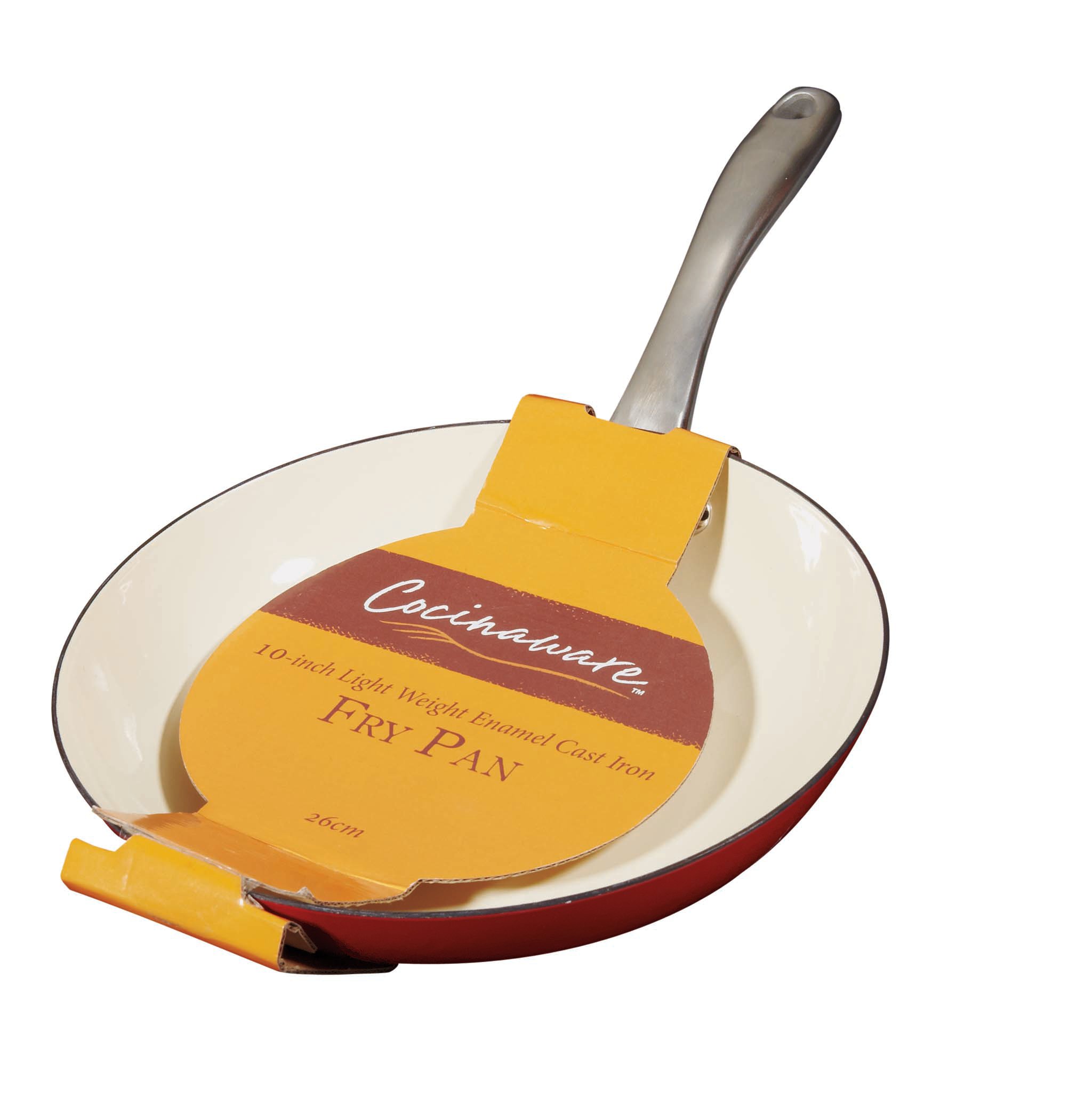 Cocinaware Nonstick Red Cast Iron Fry Pan - Shop Cookware at H-E-B