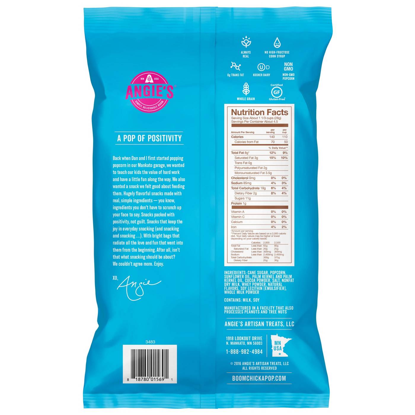 Angies Boomchickapop Hot Cocoa Marshmallow Kettle Corn Shop Popcorn At H E B