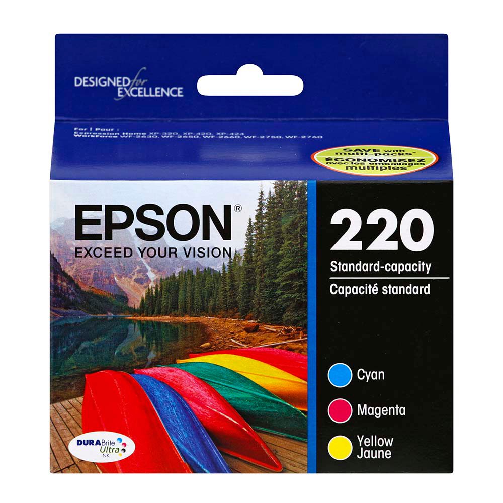EPSON T220 C/M/Y Tri Color Ink Cartridge - Shop Printer Ink at H-E-B