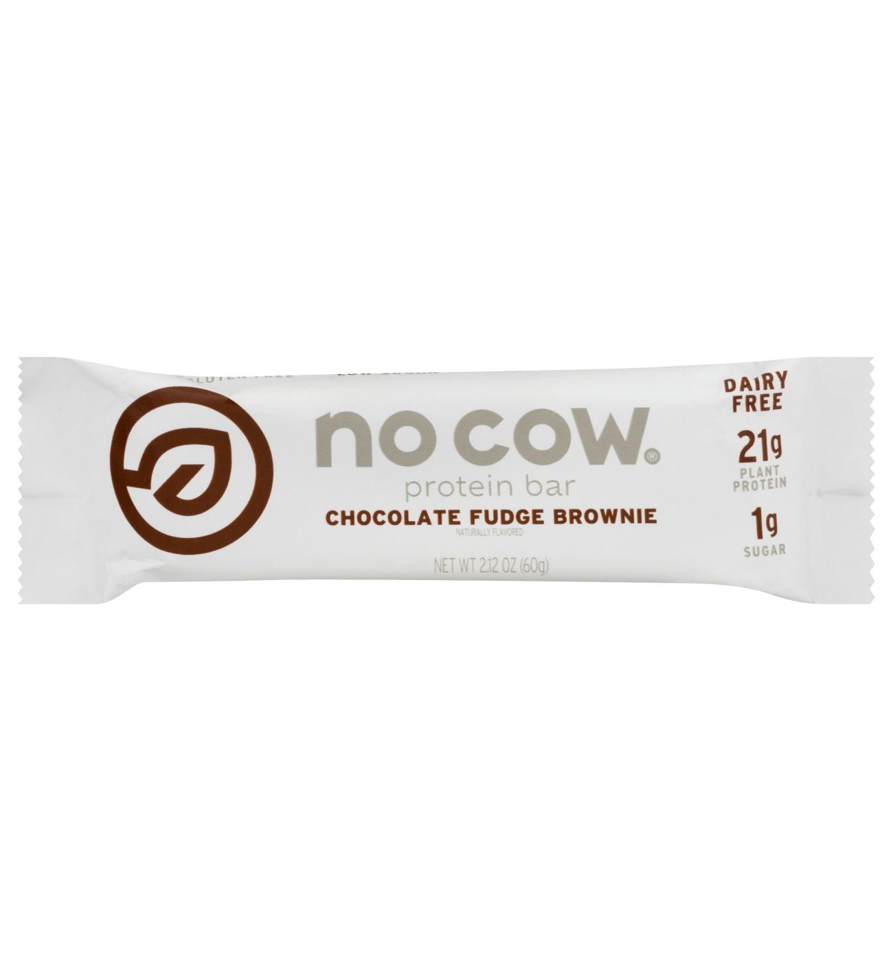 No Cow Dairy-Free 21g Protein Bar - Chocolate Fudge Brownie - Shop ...