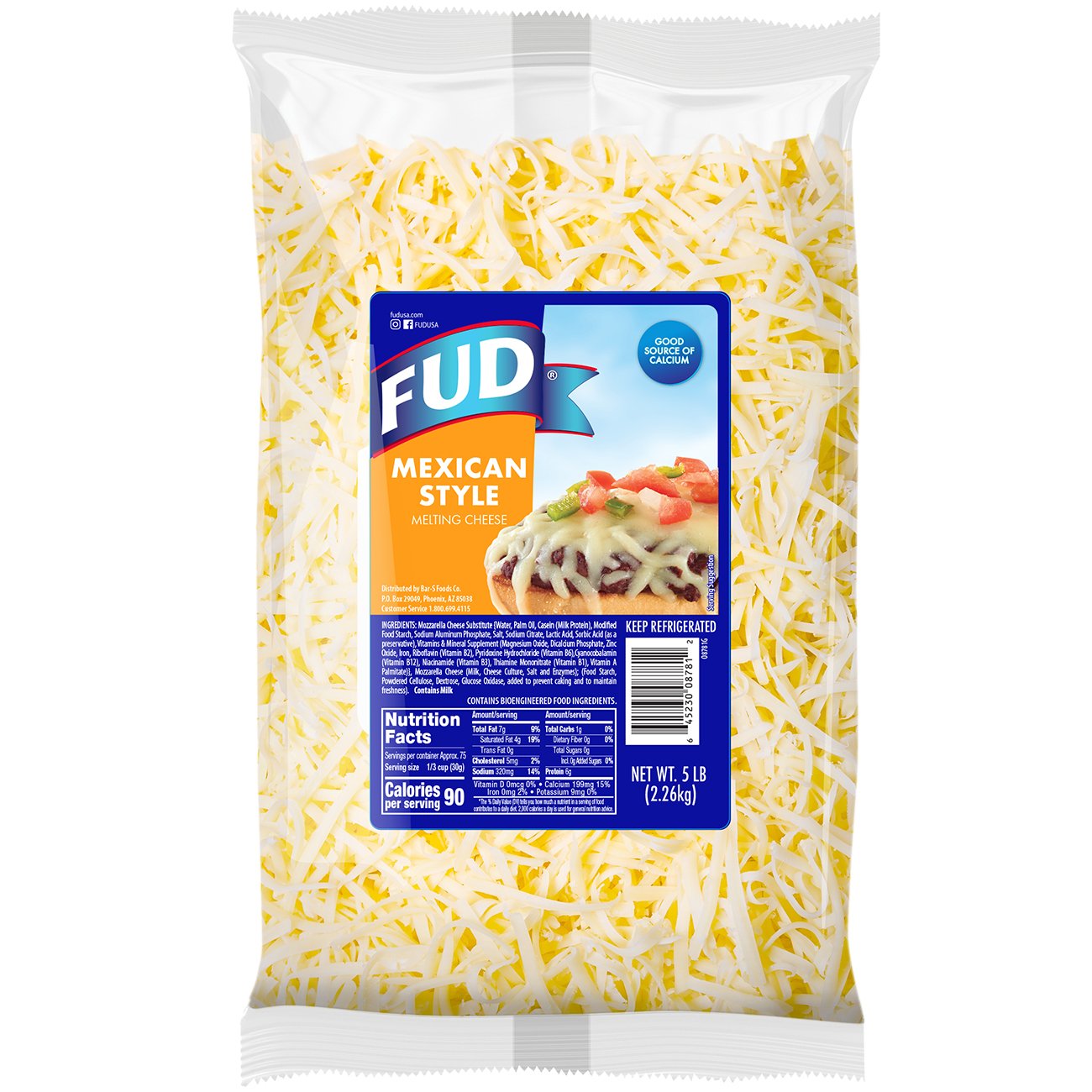 Fud Quesadilla Rallado, 5 lb | Low Prices & Quality Groceries - Joe V's