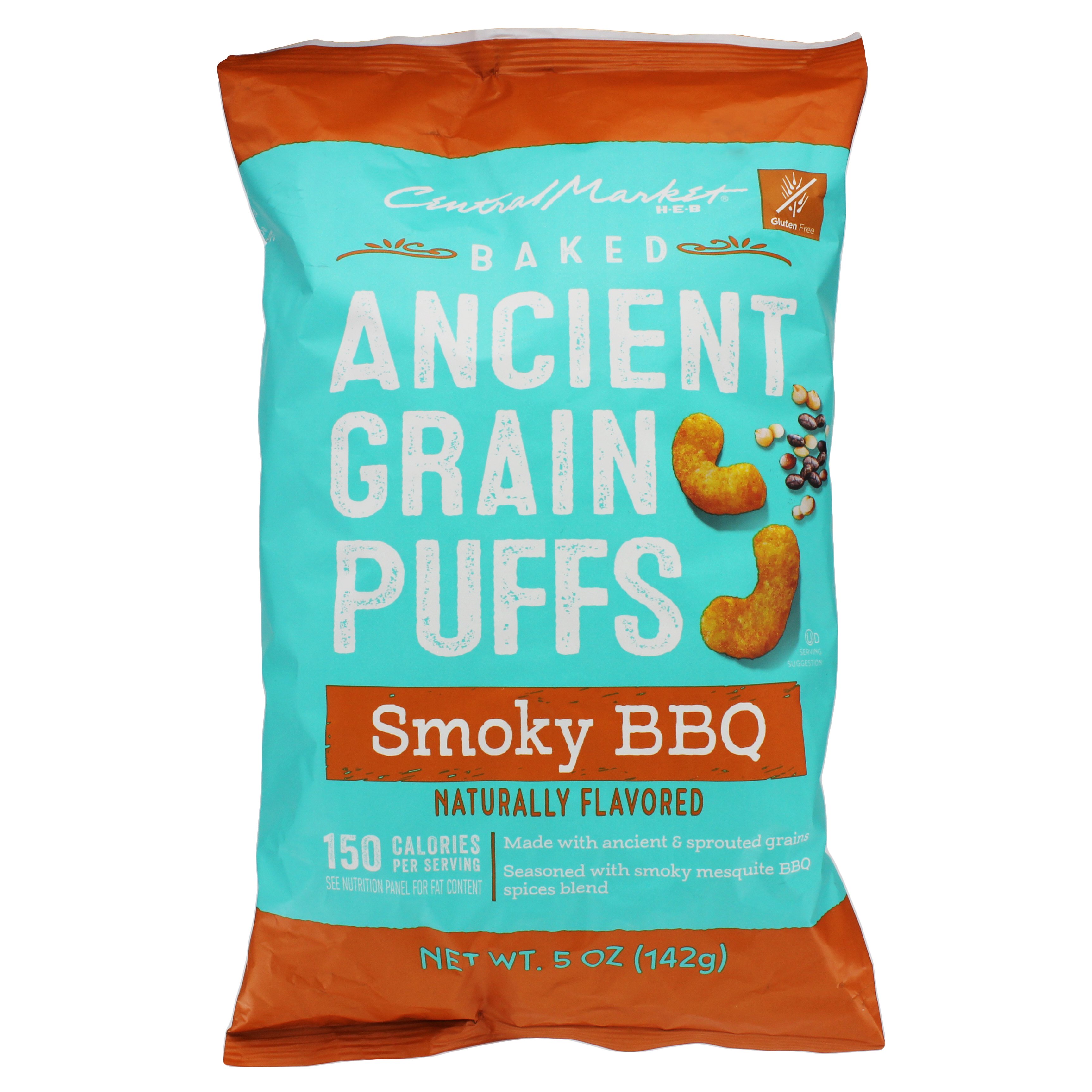Central Market Ancient Grains Smokey BBQ Puffs - Shop Chips at H-E-B
