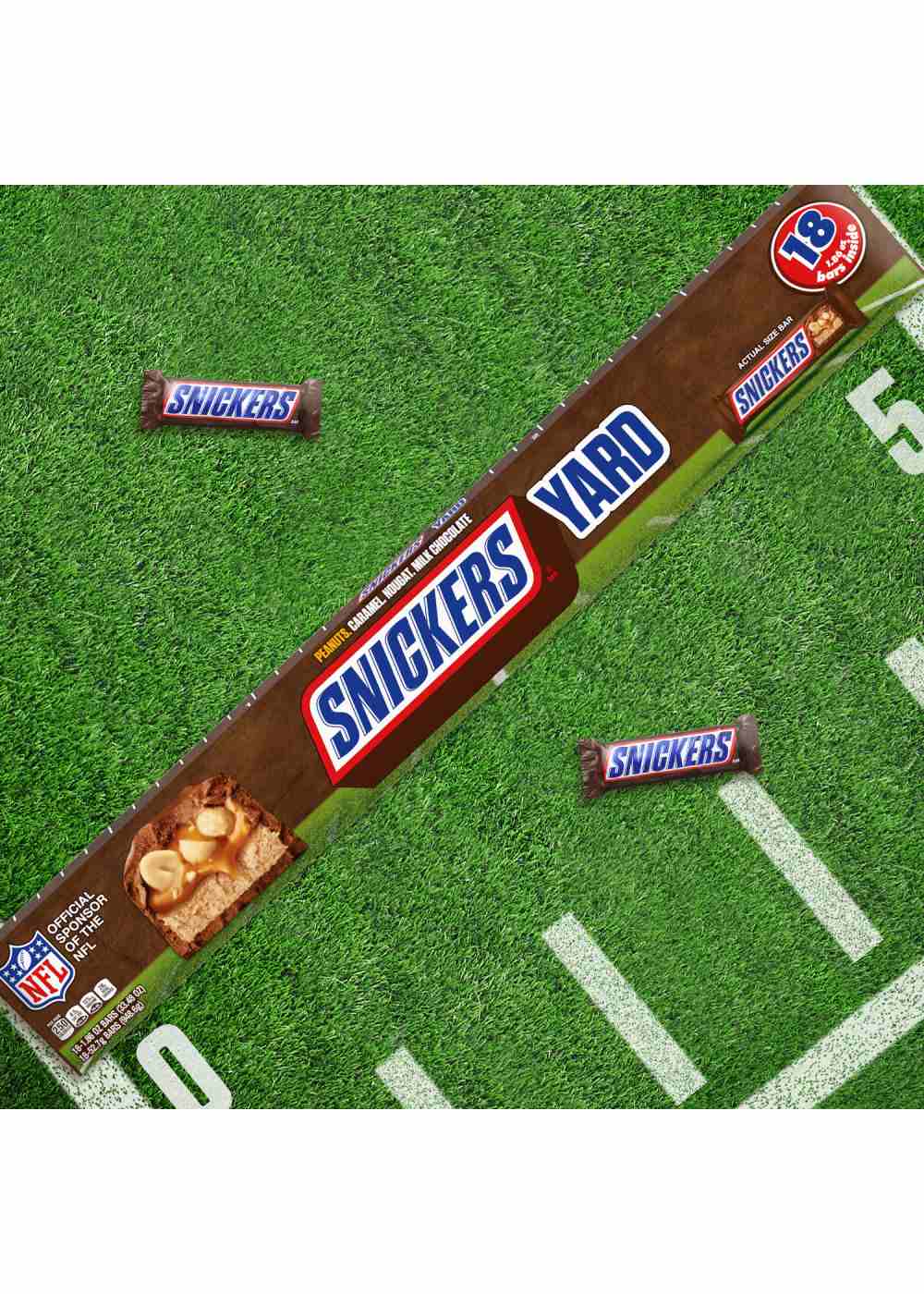 Snickers Yard Full Size Chocolate Candy Bars - Shop Candy at H-E-B